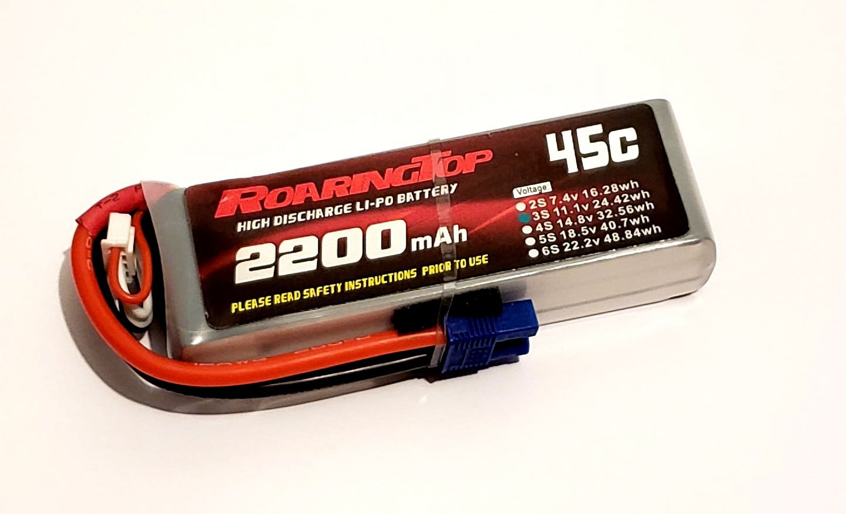 Roaring Top 45C 2200mAh 3S 11.1V LiPo Battery Pack with EC3 Plug - Walmart.com