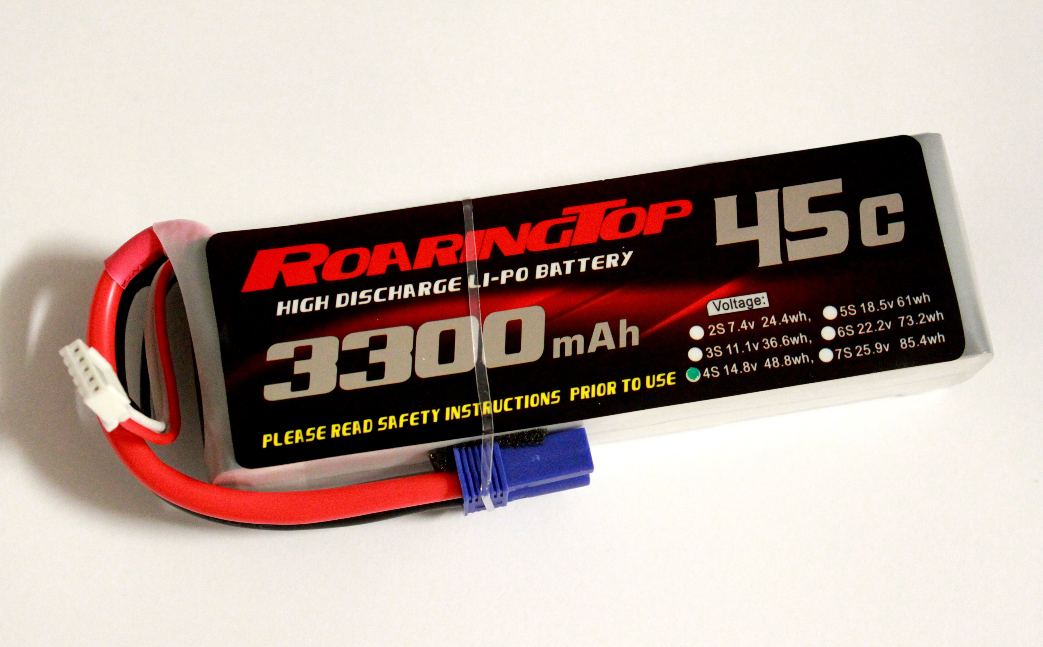 Roaring Top 45C 3300mAh 4S 14.8V LiPo Battery Pack with EC5 Plug - Walmart.com