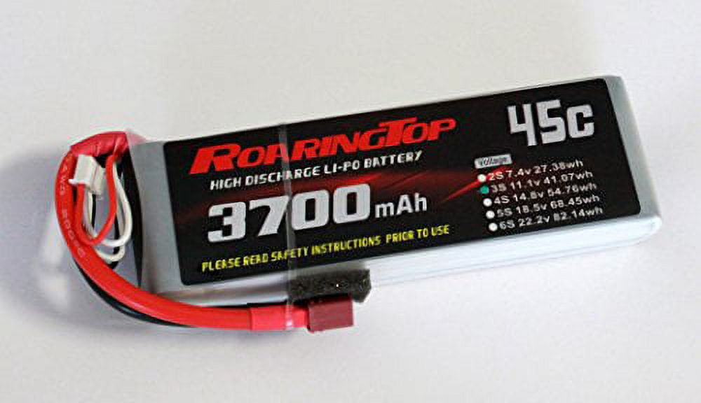 Roaring Top 45C 3700mah 3S LiPo Battery Pack with EC5 Plugs - Walmart.com