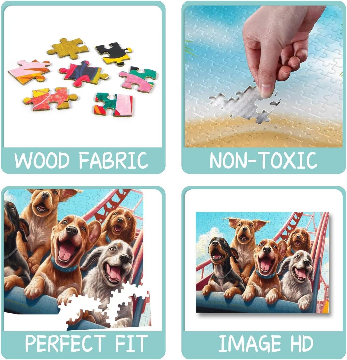 Roaring Wolves Rounded Corner Wooden Puzzles - 120 Piece Puzzles For ...