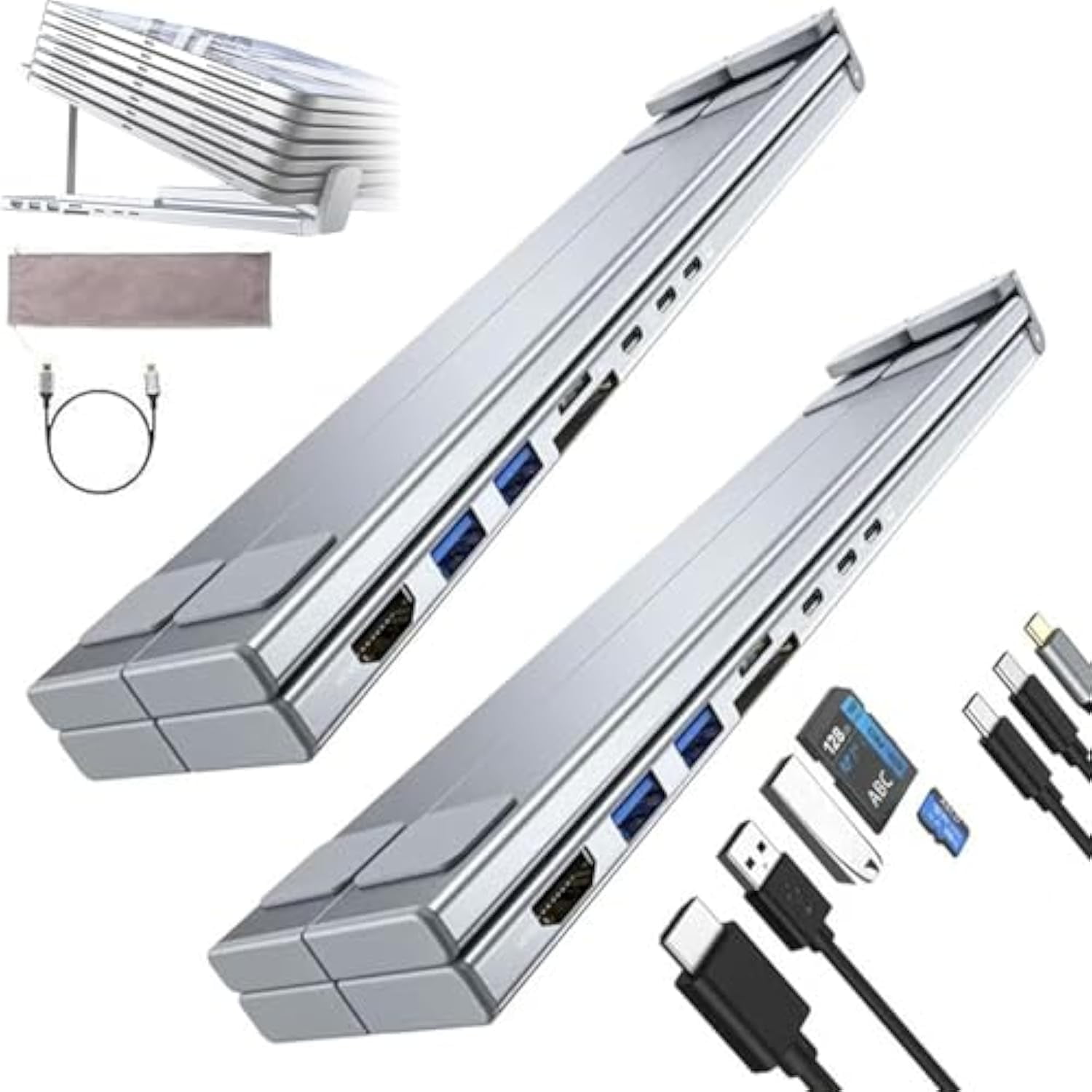 Roarrave Laptop Stand, 8-in-1 USB-C Laptop Stand, Folding Heat ...