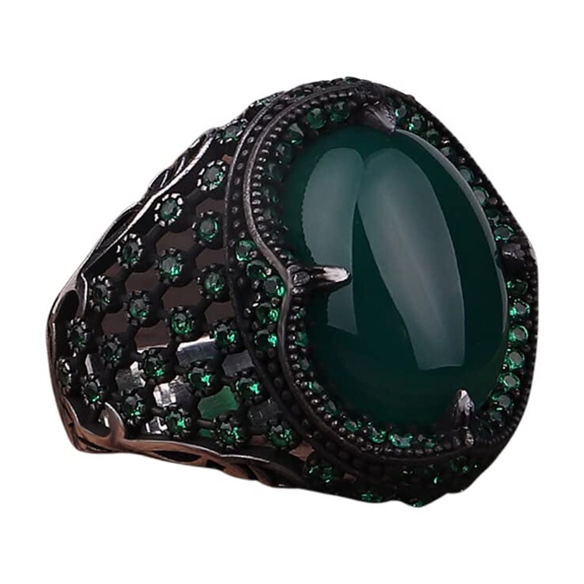 Roarsilver 925k Silver Mens Ring-Handmade Mens Ring-Agate Stone Ring ...