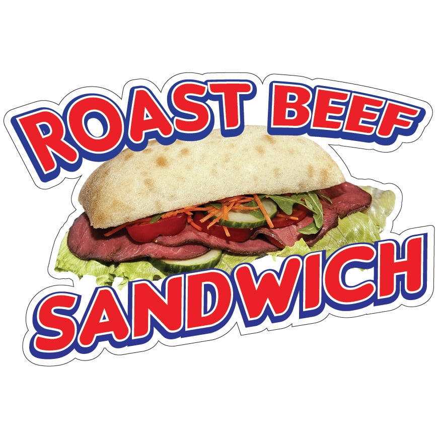Roast Beef Sandwich 24" Decal Concession Stand Food Truck Sticker ...