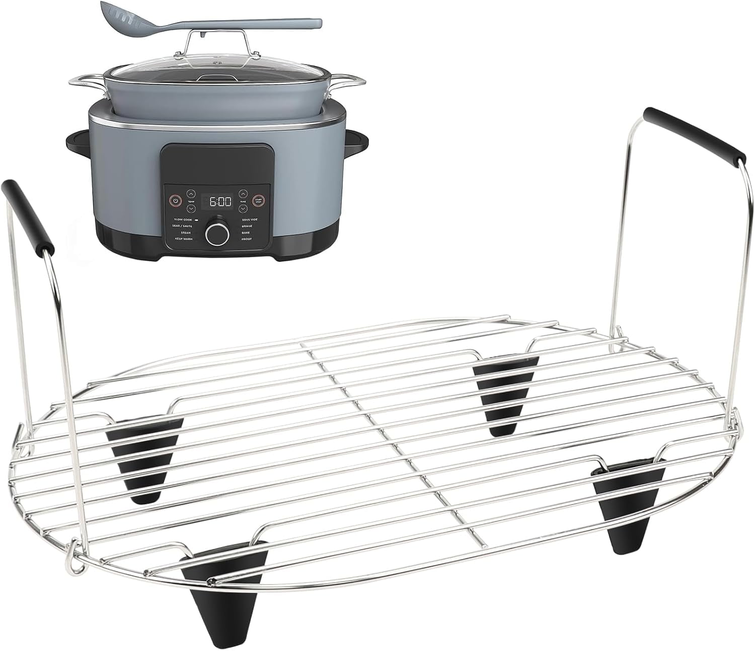 Roast and Steamer Rack Compatible with Ninja Foodi Possible Cooker Pro ...