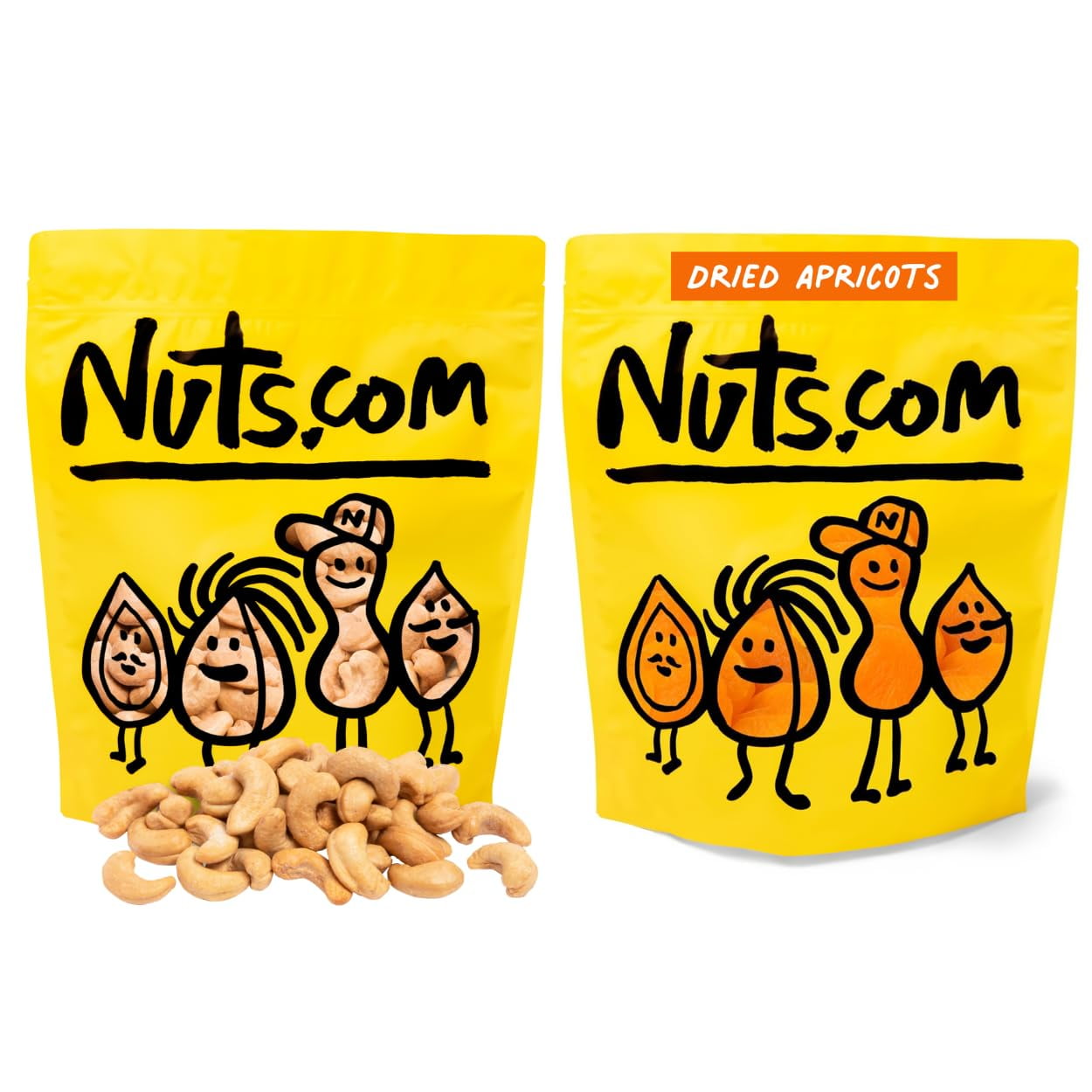 Roasted Cashews (Lightly Salted, 2lb) & Dried Apricots (No Sugar Added ...