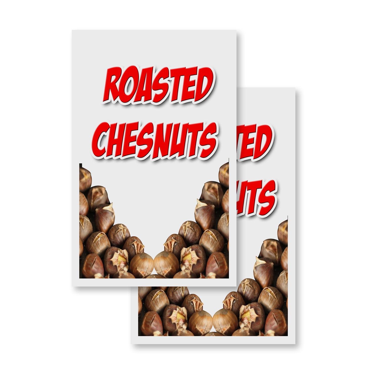 Roasted Chesnuts (2-PACK) 24" x 36" Vinyl Decals | Sign Insert Peel ...