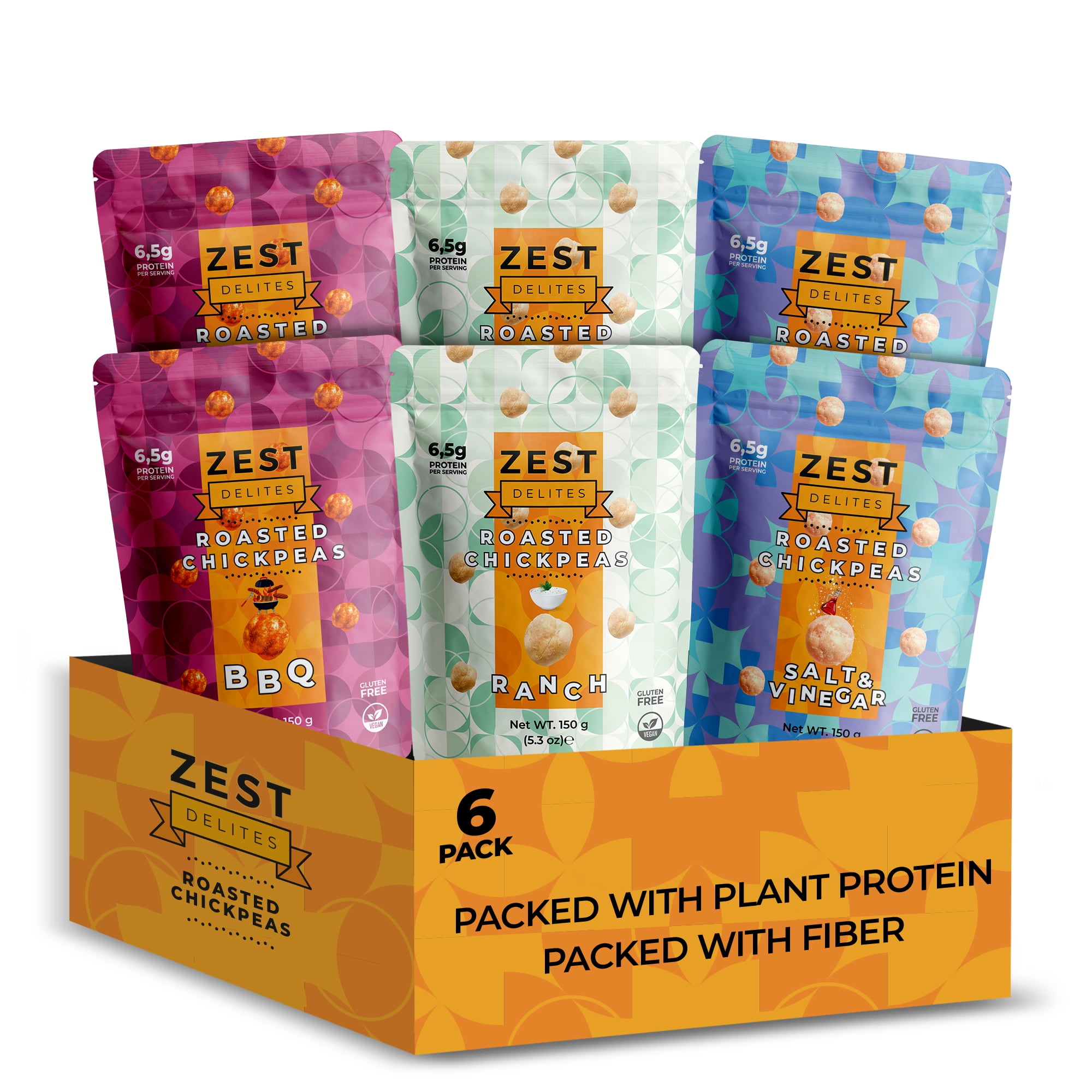 Roasted Chickpeas by Zest Delites, Chickpea Snacks, Barbeque, Salt ...