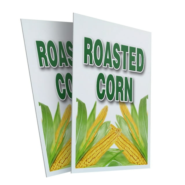 Roasted Corn 1 (2-PACK) 24" x 36" Plastic Signs | Sign Insert 4mm ...