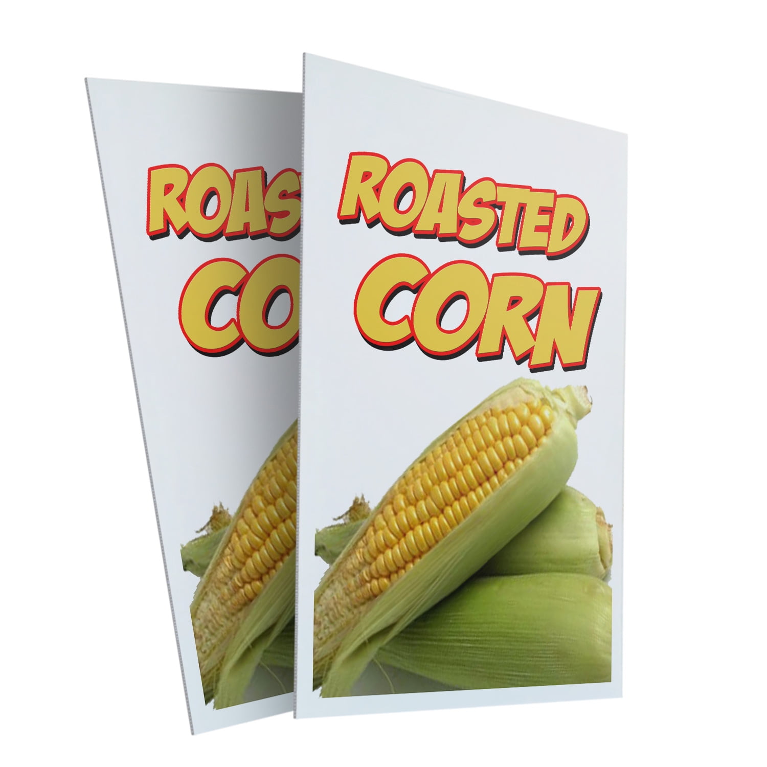 Roasted Corn (2-PACK) 24" x 36" Plastic Signs | Sign Insert 4mm ...