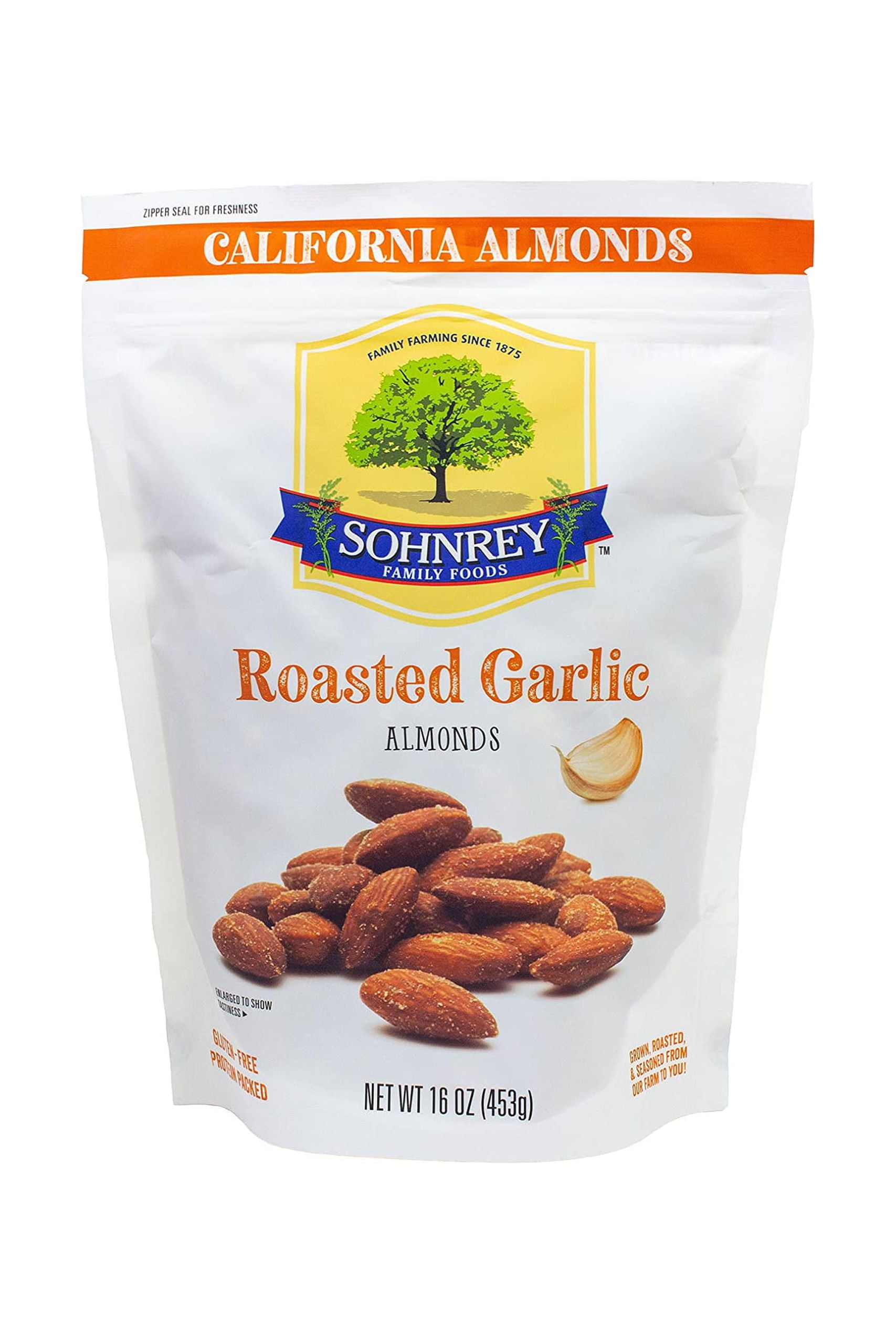 Roasted Garlic Almonds (16oz) SBF3 Bold Seasoned Flavored Steam ...