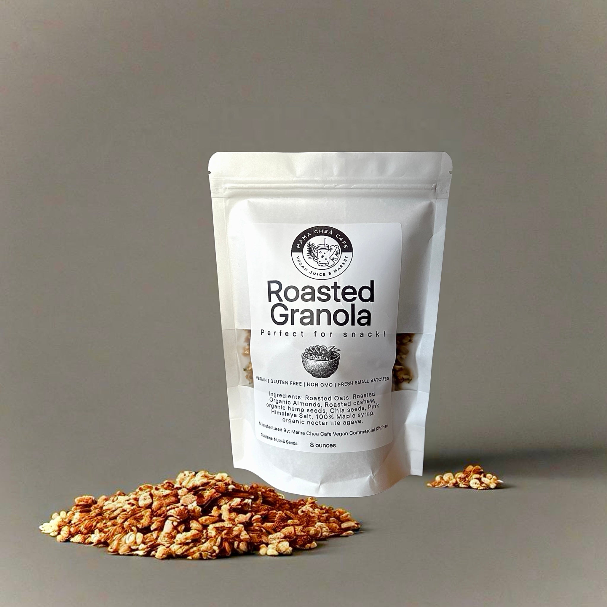Roasted Granola, 8 oz - Vegan, Gluten-free, and Non-GMO - Walmart.com