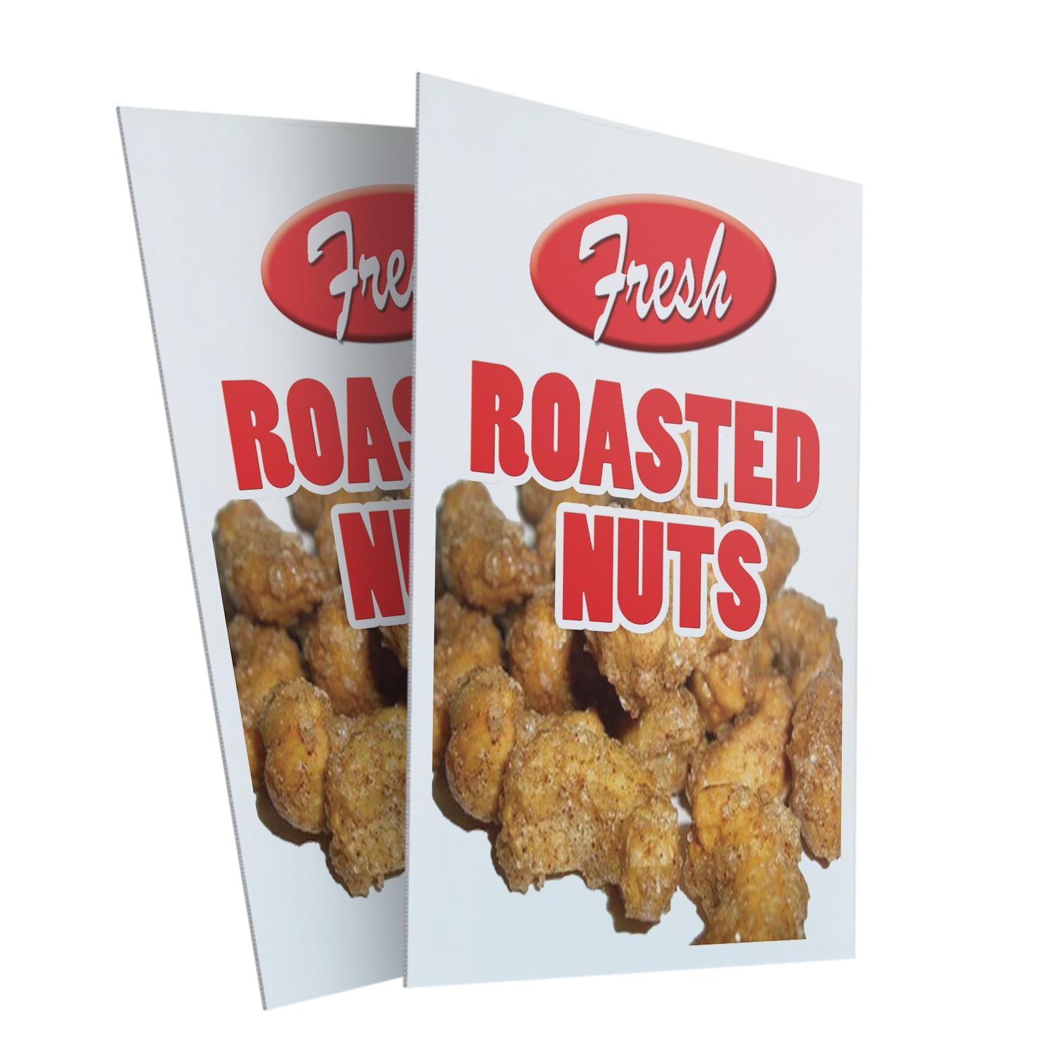 Roasted Nuts (2-PACK) 24" x 36" Plastic Signs | Sign Insert 4mm ...
