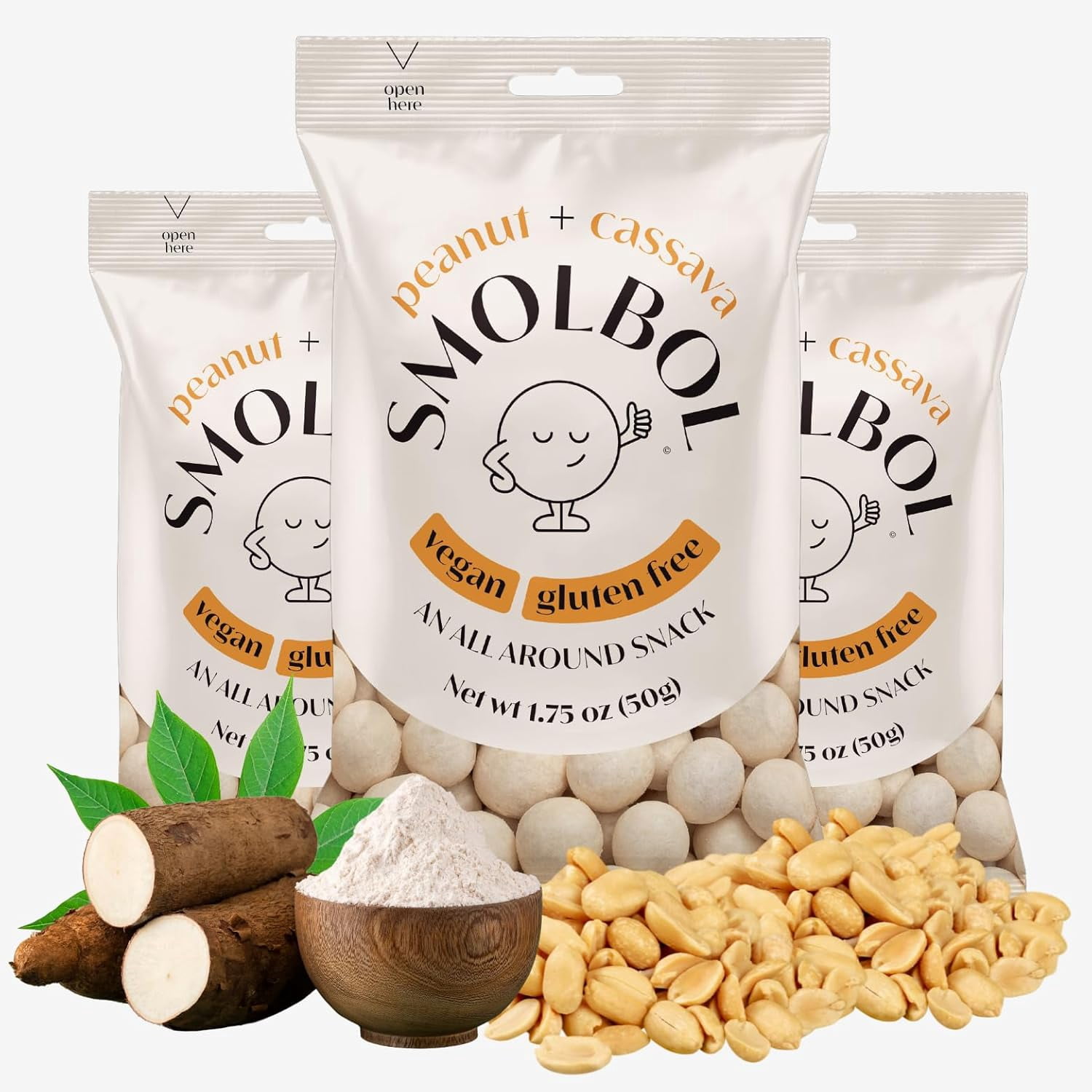 Roasted Peanut in a Crunchy Cassava Crust | Lightly Salted | Gluten ...