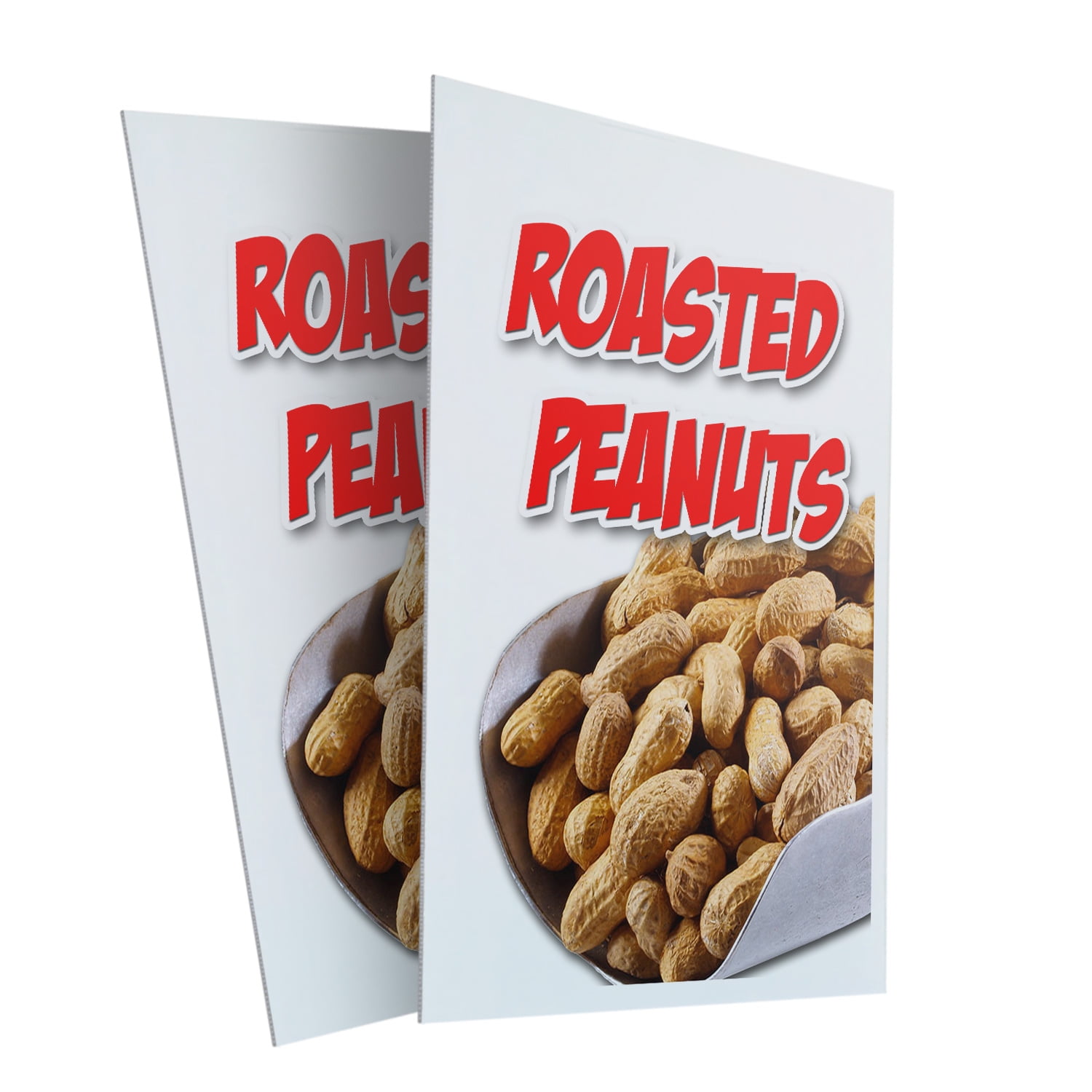 Roasted Peanuts (2-PACK) 24" x 36" Plastic Signs | Sign Insert 4mm ...