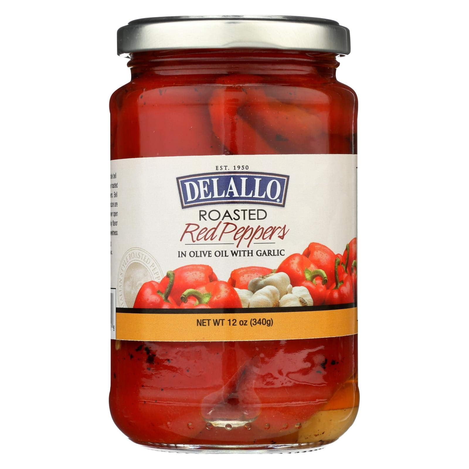 Roasted Red Peppers with Garlic and Olive Oil 12 Ounces (Case of 12 ...