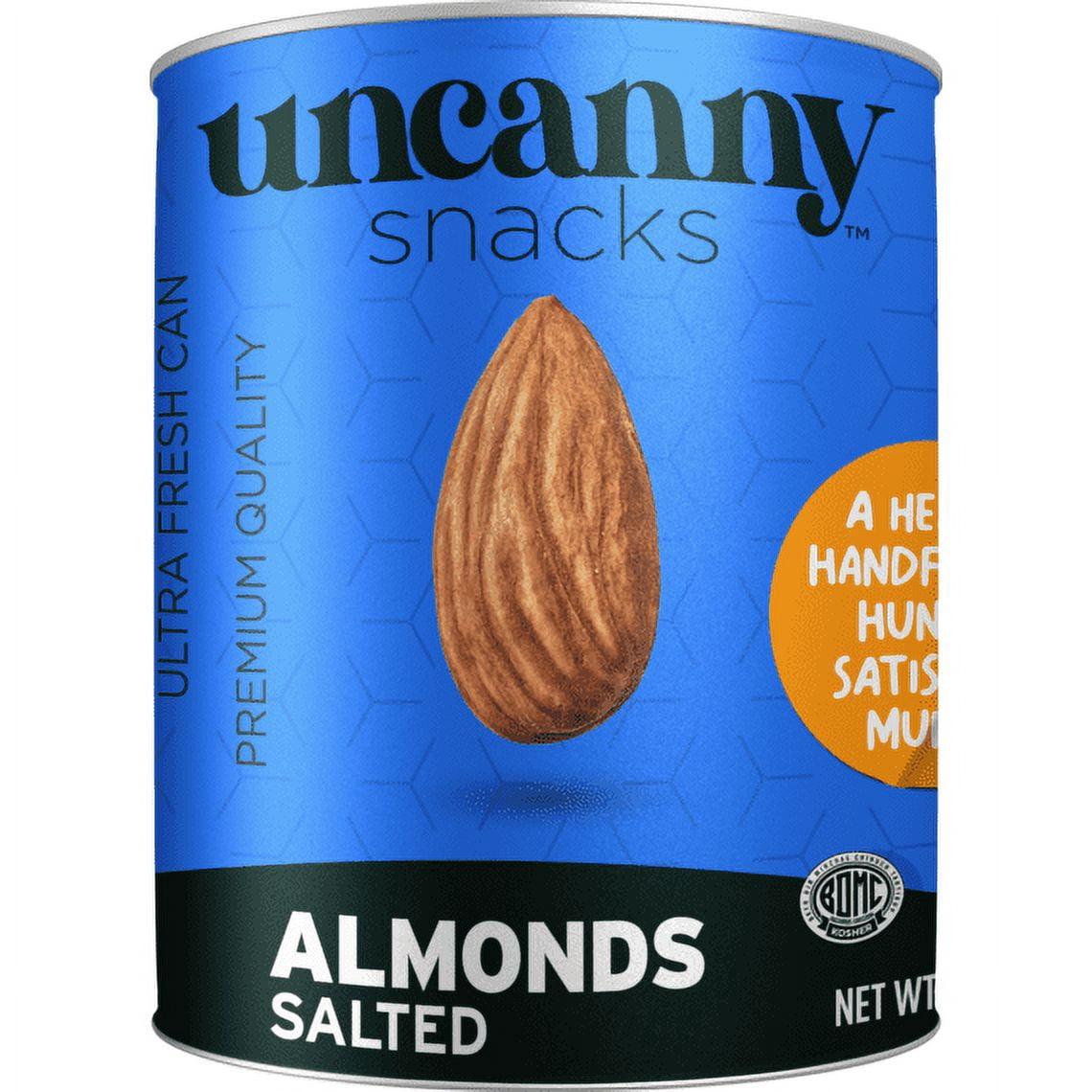 Roasted & Salted Almonds | Can | 1.4 oz | Uncanny - Walmart.com