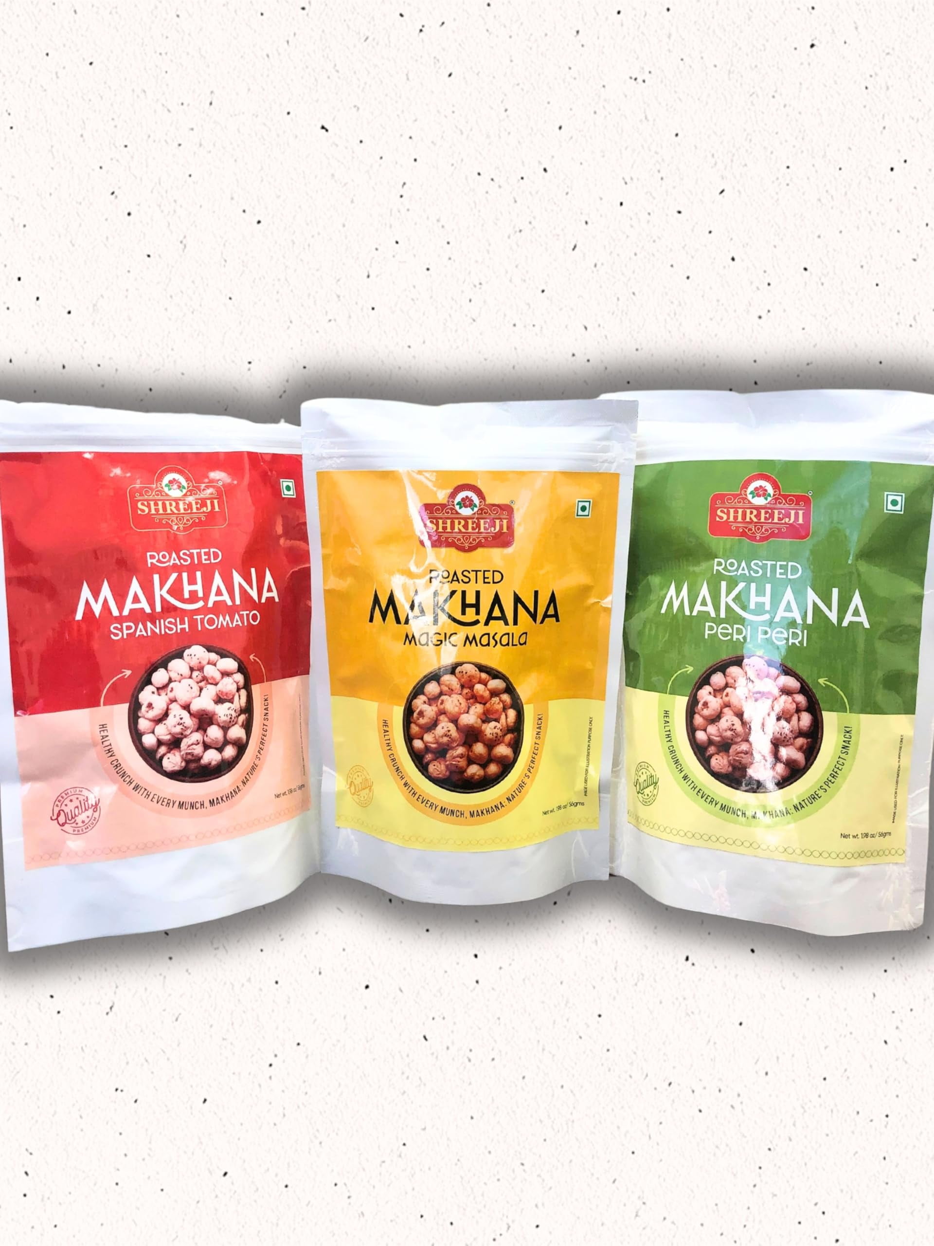 Roasted TMH1 Makhana Spanish Tomato, Magic Masala and Peri Peri (Pack ...