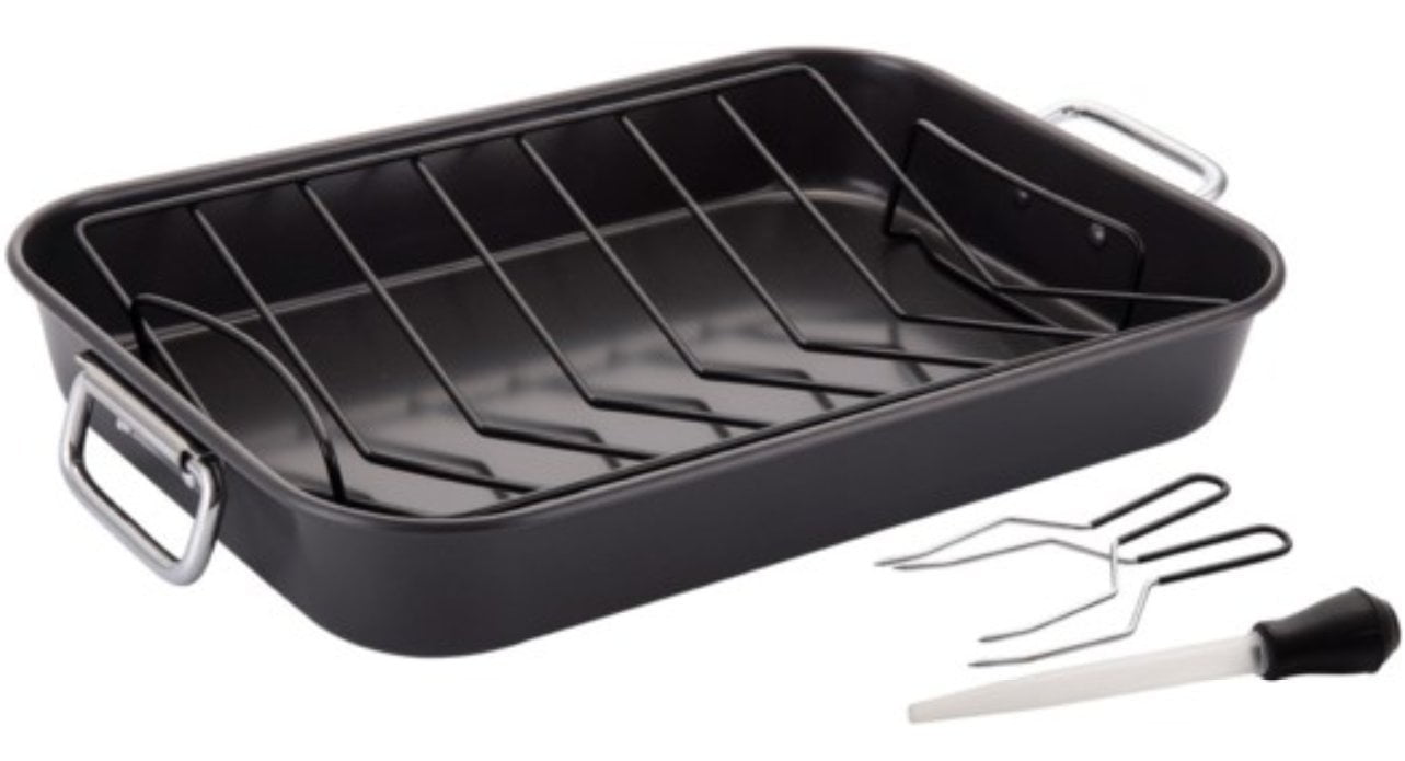 Roaster Carbon Steel Non-Stick Coating With V-Rack/Lifters/Injection ...