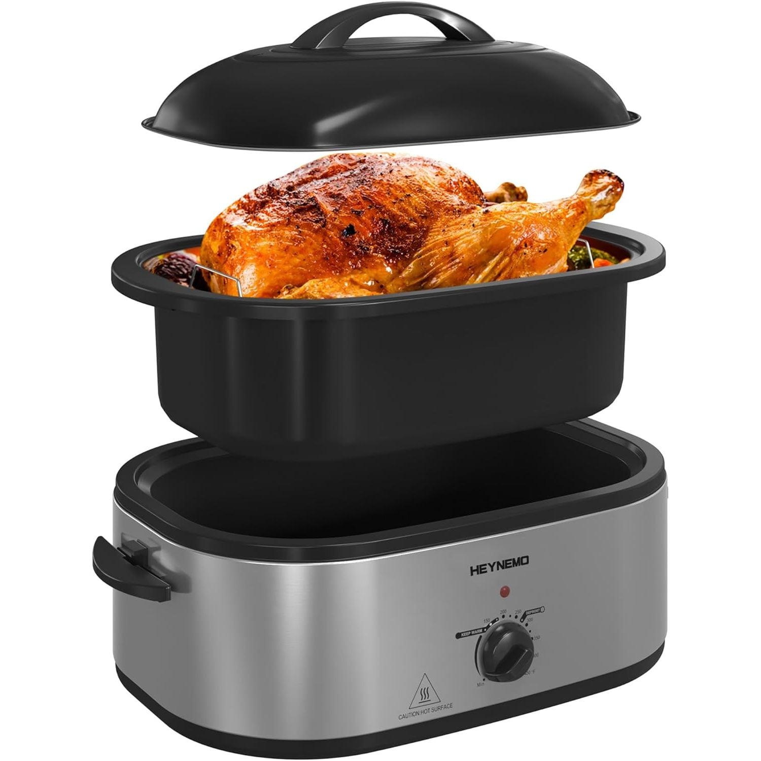 Roaster Oven 22 Quart Electric, Turkey Roaster with Self-Basting Lid ...