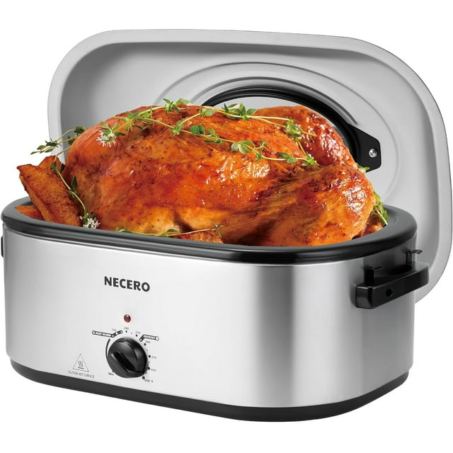 Roaster Oven, 24 Quart Roaster Oven with Viewing Self-Basting Lid ...