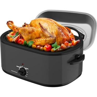 8 Quart Roaster Oven with Self-Basting Lid, Electric Turkey Roaster ...