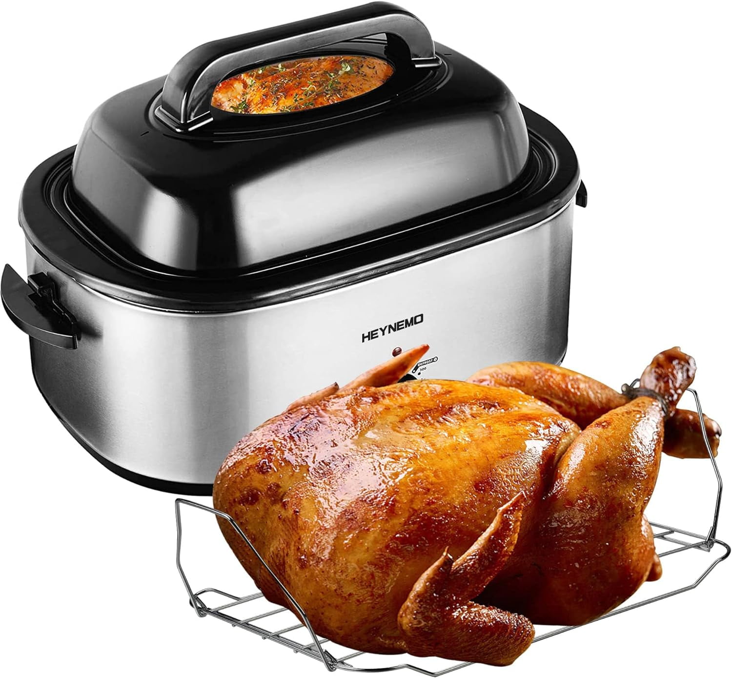 Roaster Oven Electric, Roaster Oven 24 Quart with Self-Basting Lid ...