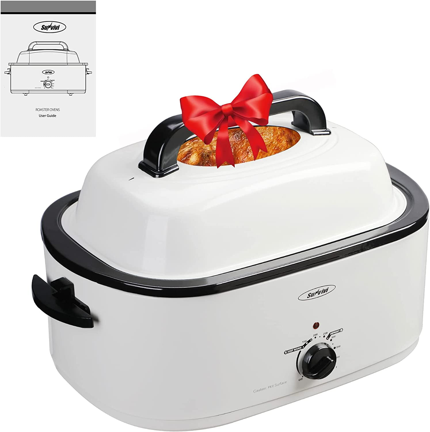 Roaster Oven, Electric Roaster Oven with Viewing Lid, 28lb 24-Quart ...