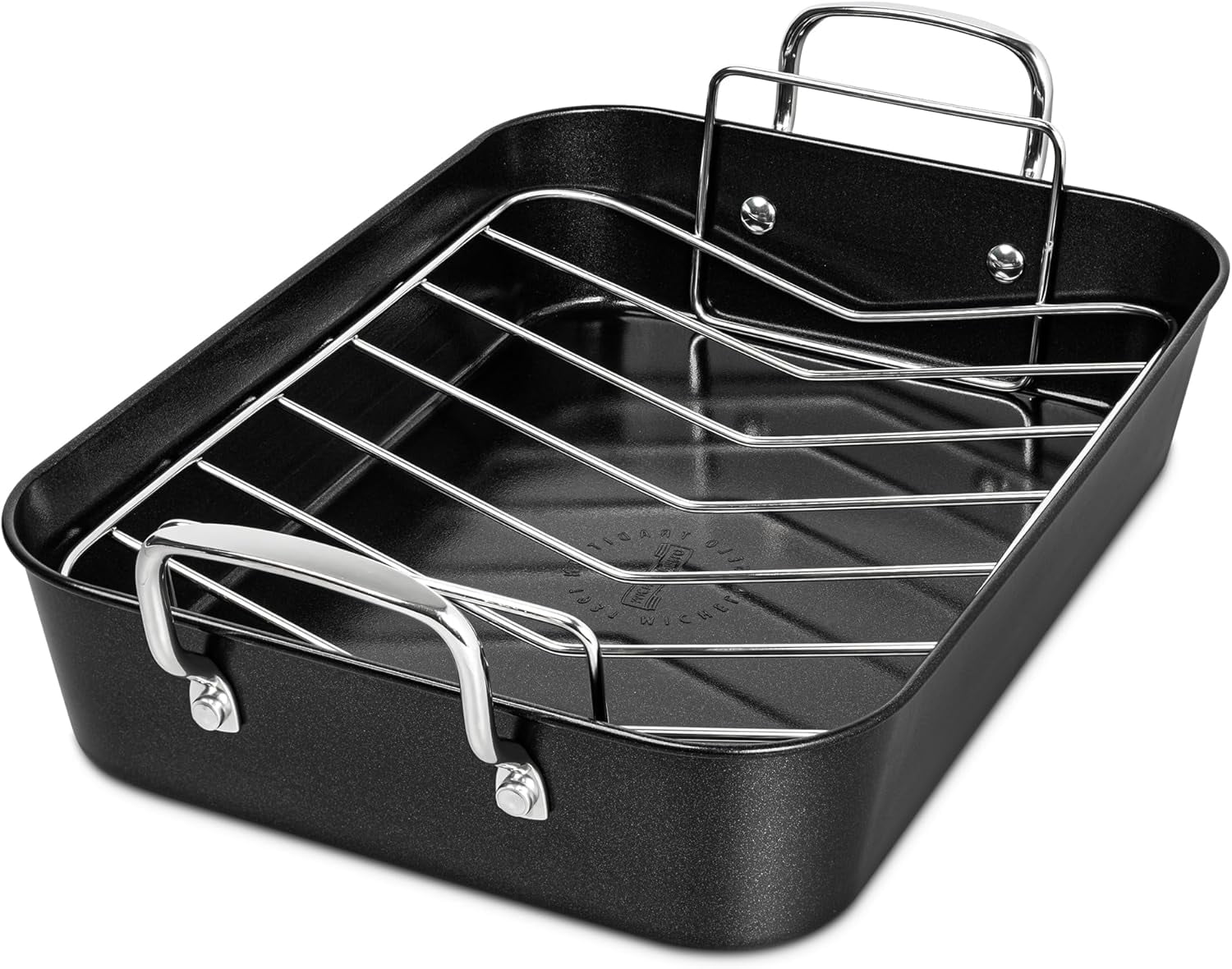 Roasting Pan with Rack, Carbon Steel Turkey Roasting Pan for Oven and ...