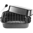 Roasting Pan With Lid and Rack, 21' Rectangular, 25lb Turkey Roaster ...