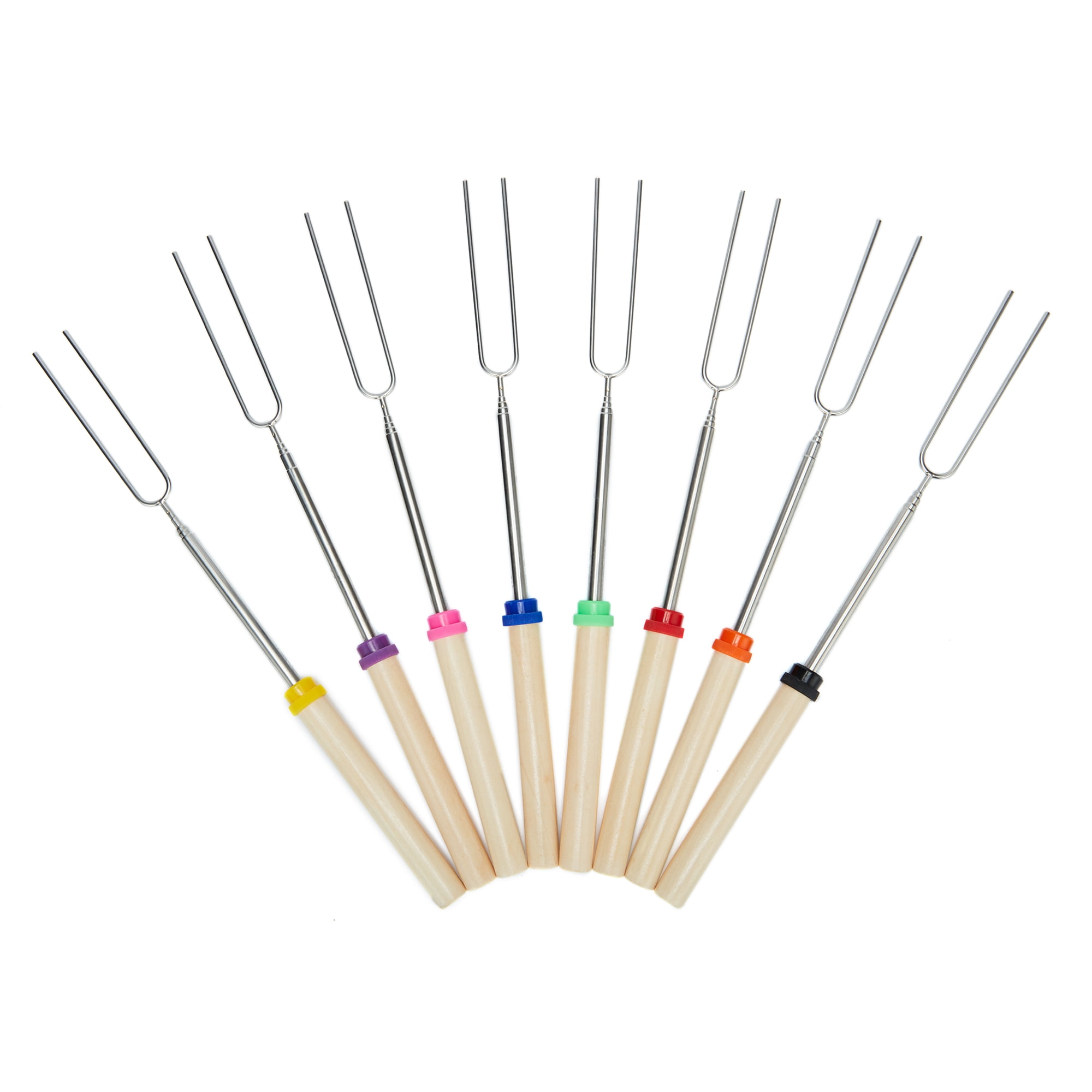Roasting Sticks 8 Pieces 32 inch Telescoping Extendable Camping ...