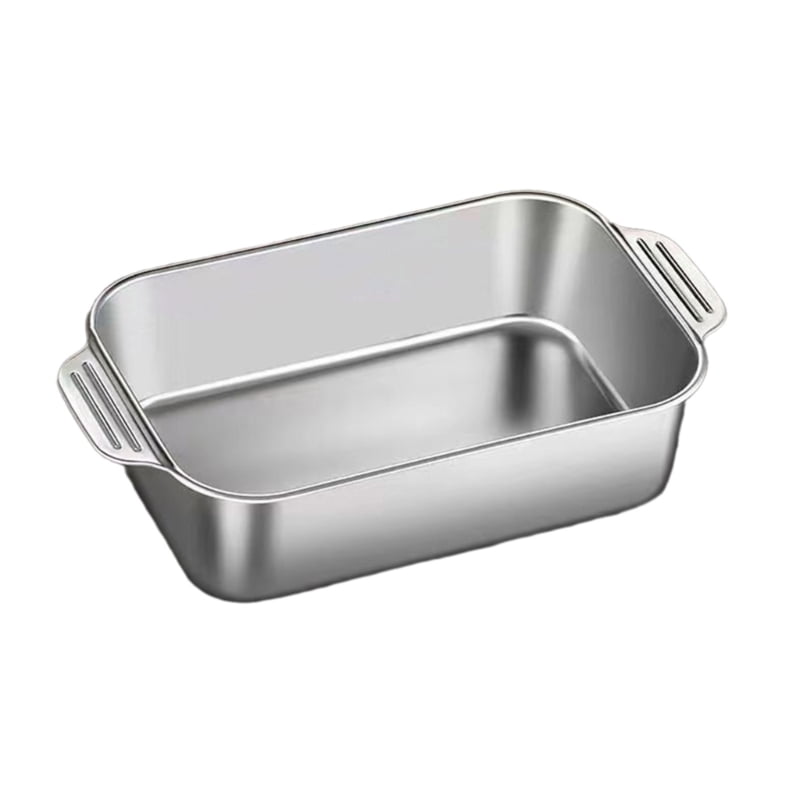 Roasting Tray StainIess Steel Even Heating Plate Grilled Fish Plate for ...