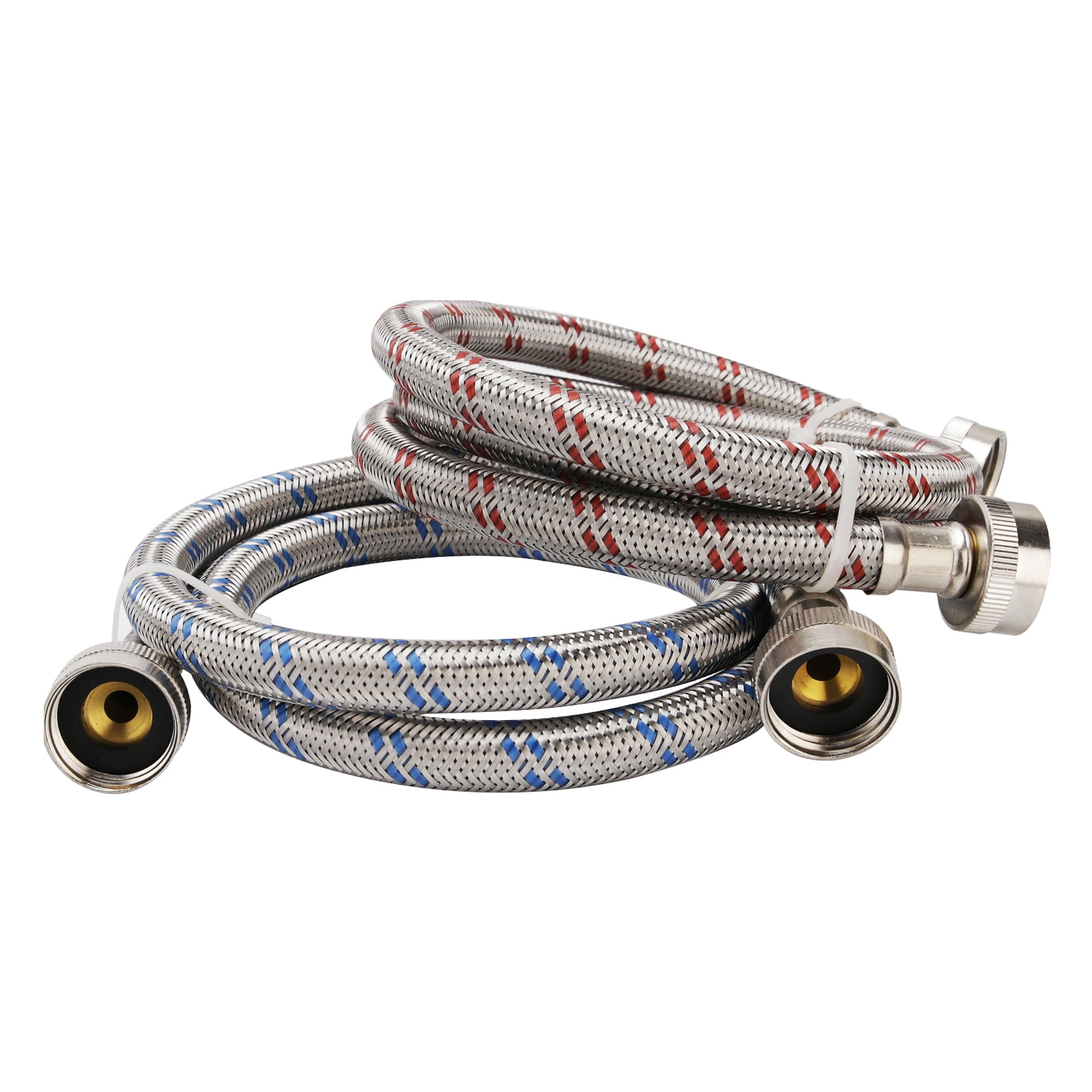 Roastove 4ft Heavy Duty Stainless Steel Washer Hoses, Burst Proof, Hot ...