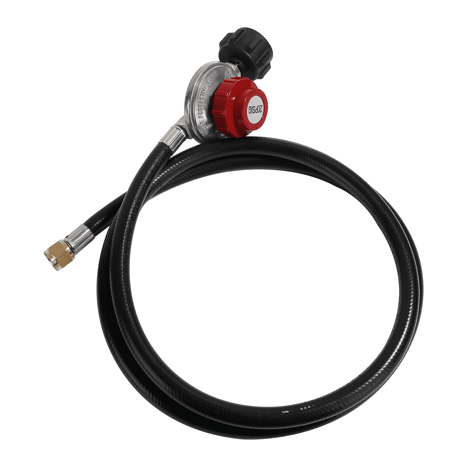 Roastove 5 feet 0-20 PSI Adjustable High Pressure Propane Regulator ...