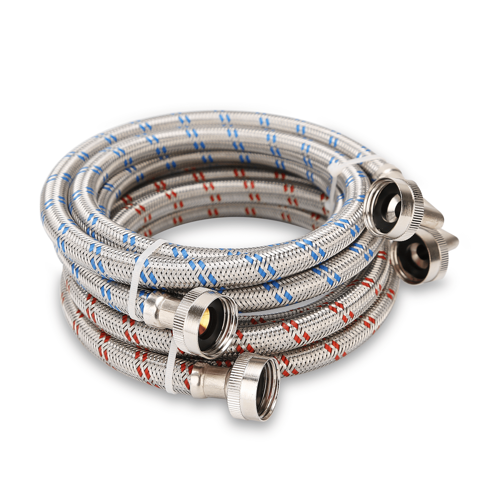 Roastove 6ft Stainless Steel Washer Hoses, 90° Elbow, Burst Proof, Hot ...