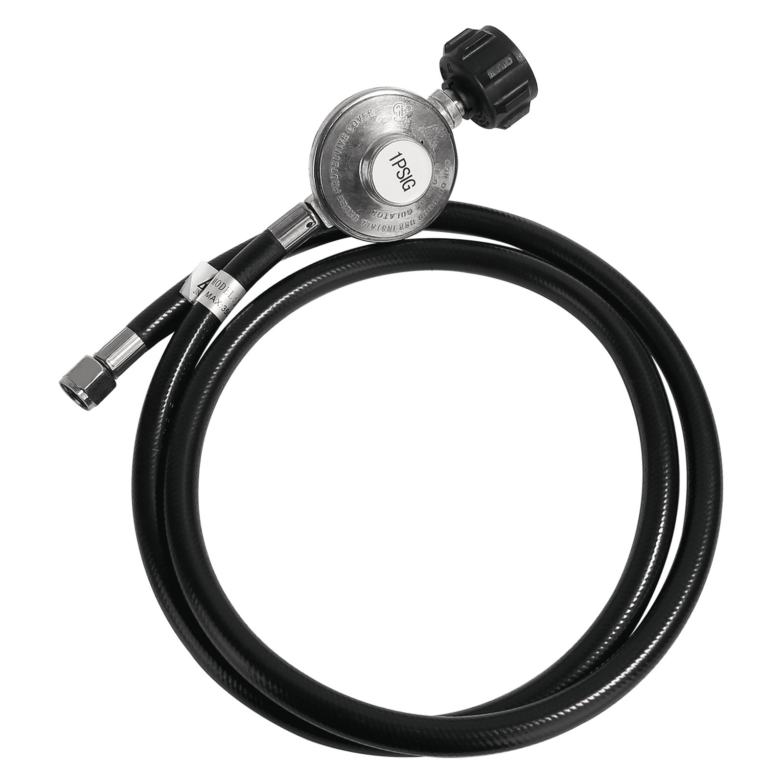 Roastove QCC1 5 ft Propane Regulator and Hose Gas Line Connector ...