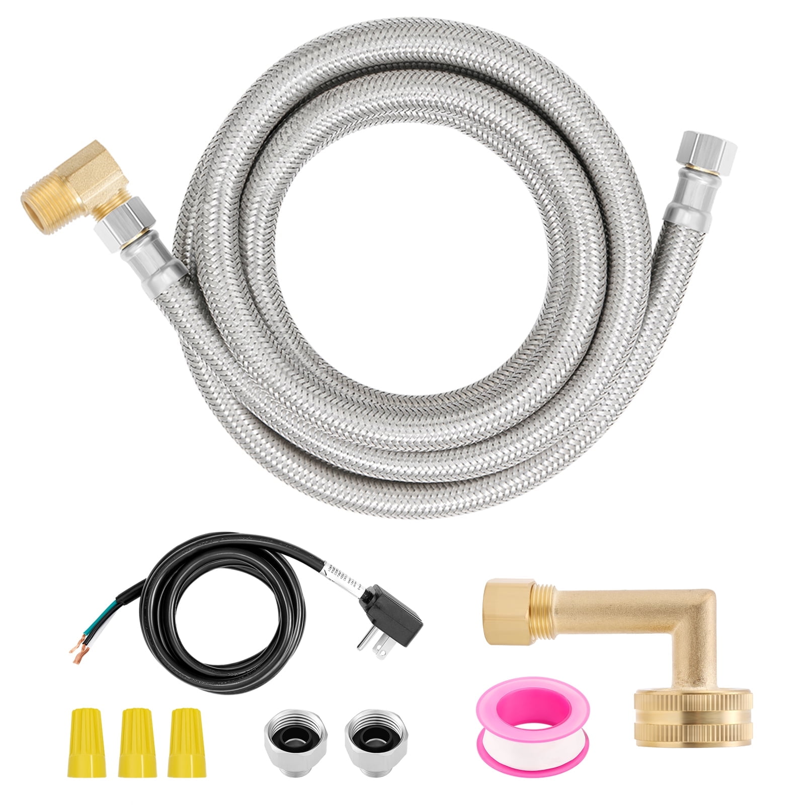 Roastove Universal Dishwasher Installation Kit,6 Ft Stainless Steel ...