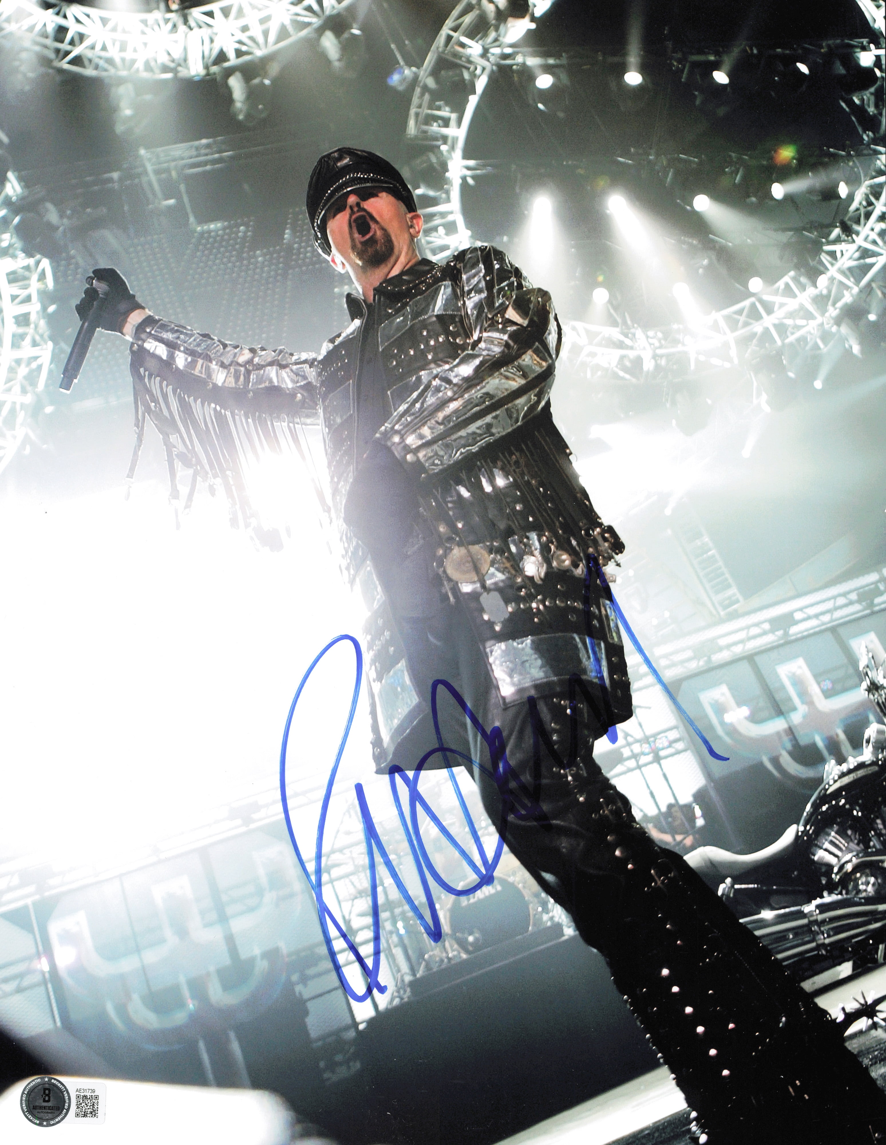 Rob Halford Autographed 11x14 Photo Judas Priest Beckett BAS QR # ...
