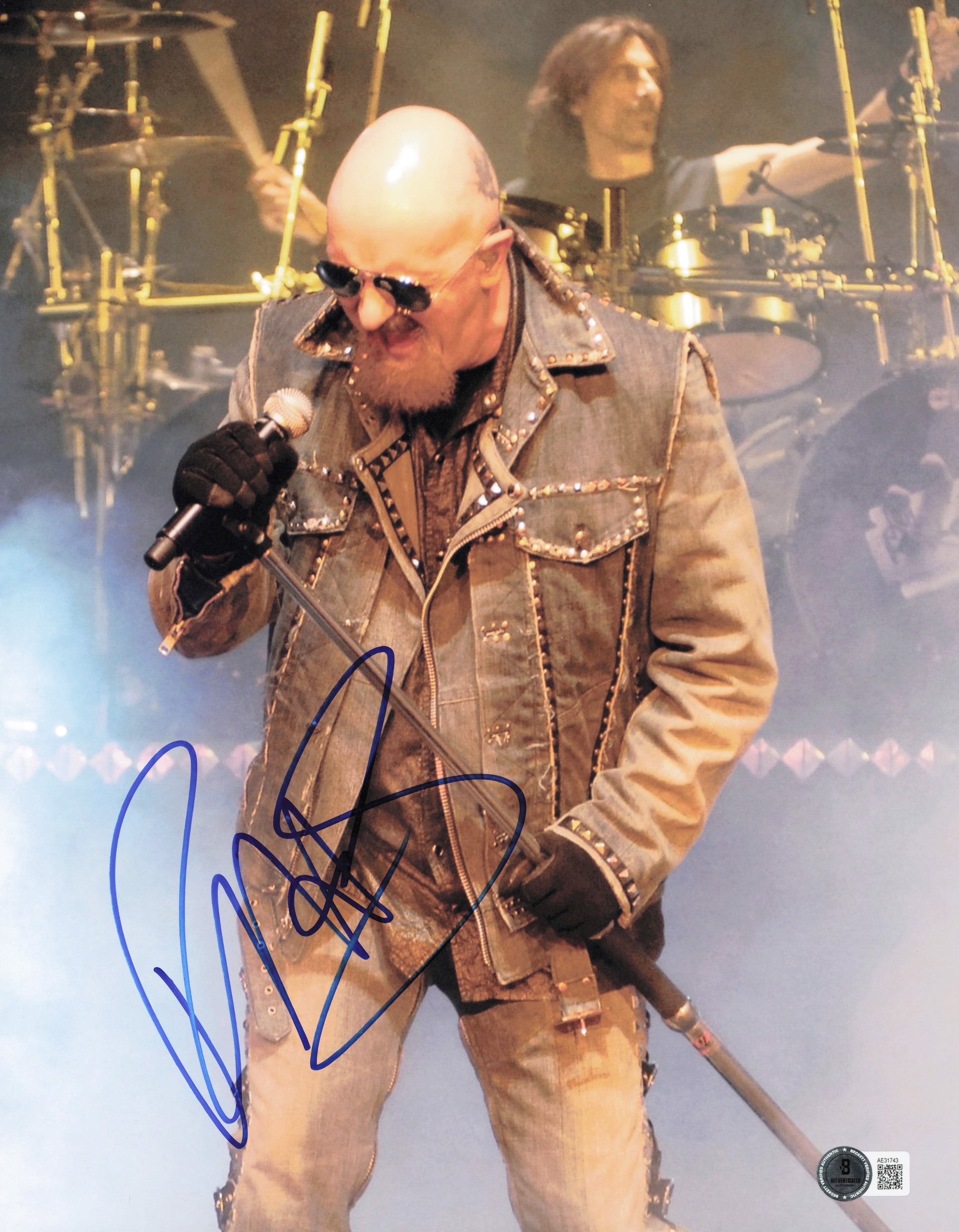 Rob Halford Autographed 11x14 Photo Judas Priest Beckett BAS QR # ...