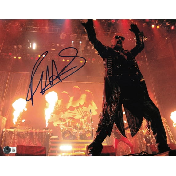 Rob Halford Autographed 11x14 Photo Judas Priest Beckett BAS QR # ...