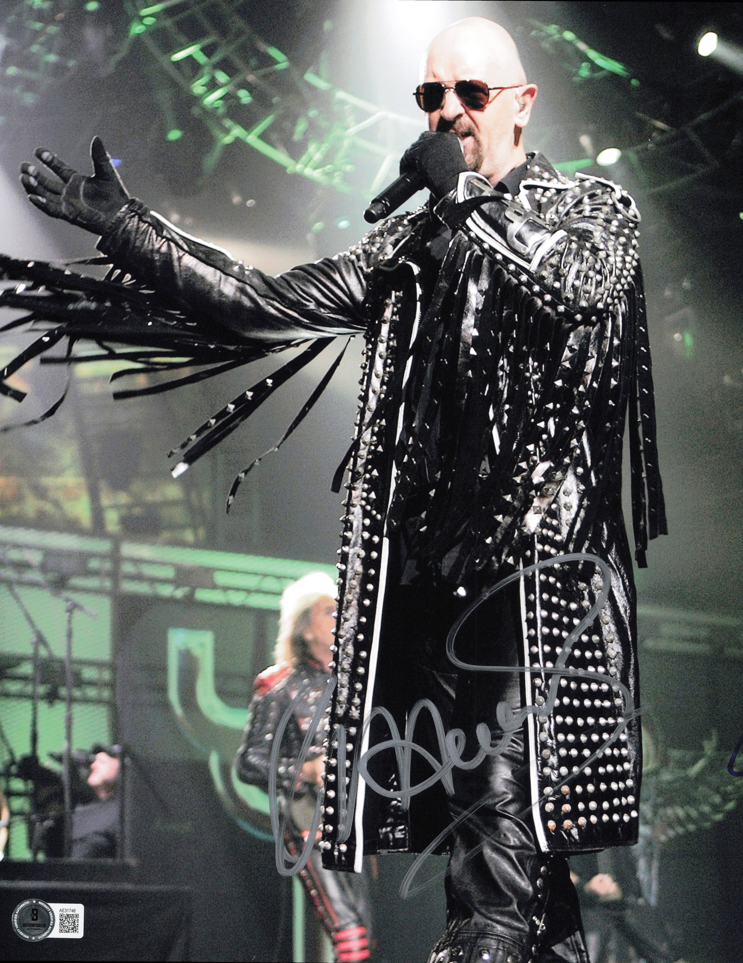 Rob Halford Autographed 11x14 Photo Judas Priest Beckett BAS QR # ...