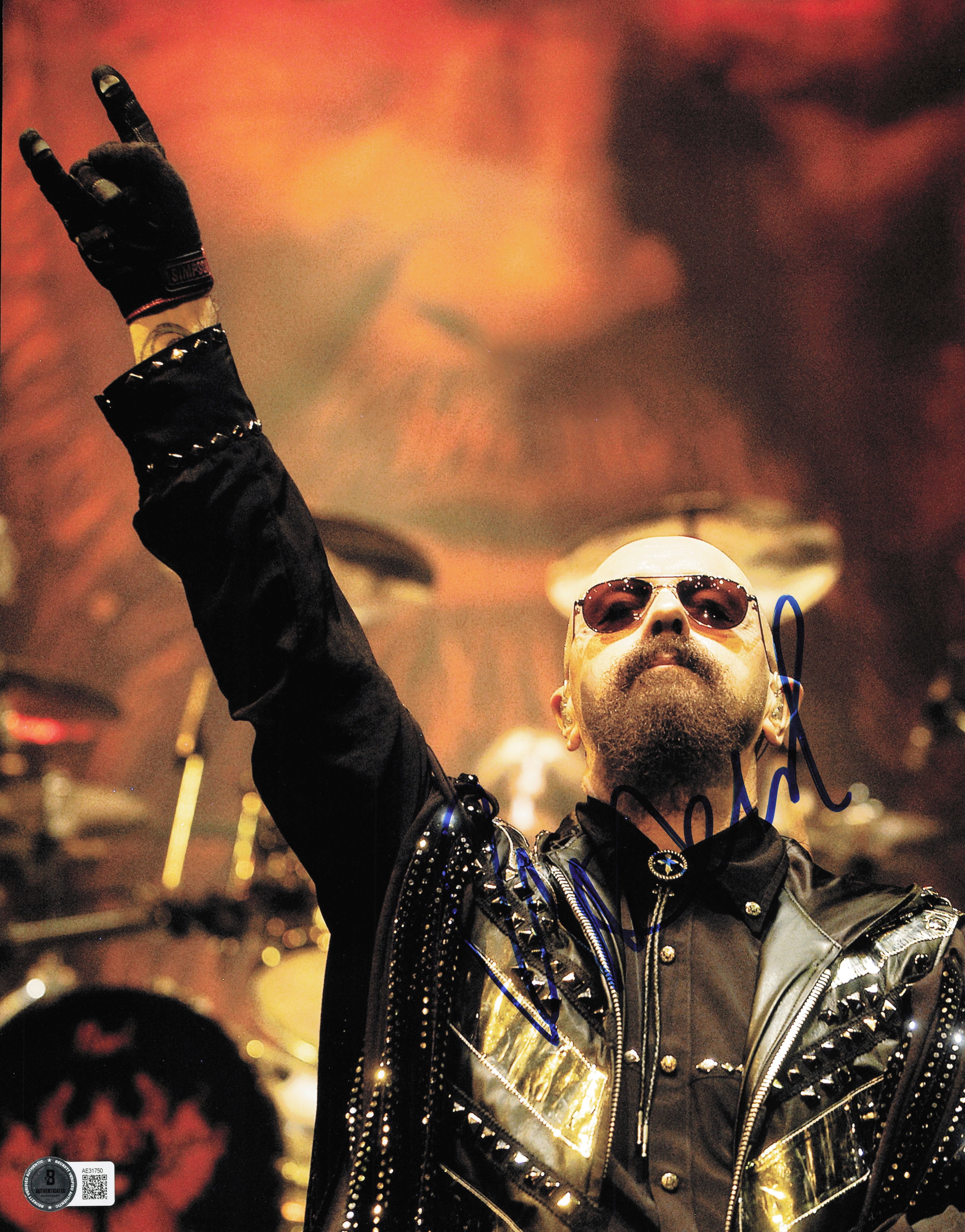 Rob Halford Autographed 11x14 Photo Judas Priest Beckett BAS QR # ...
