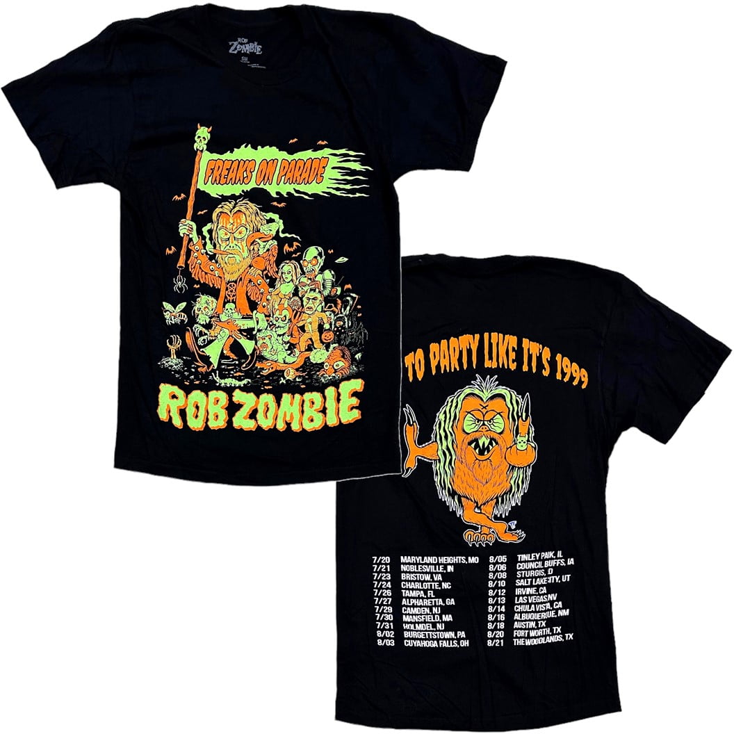 Rob Zombie Men's Officially Licensed 2022 Freaks On Parade Tour Tee T ...