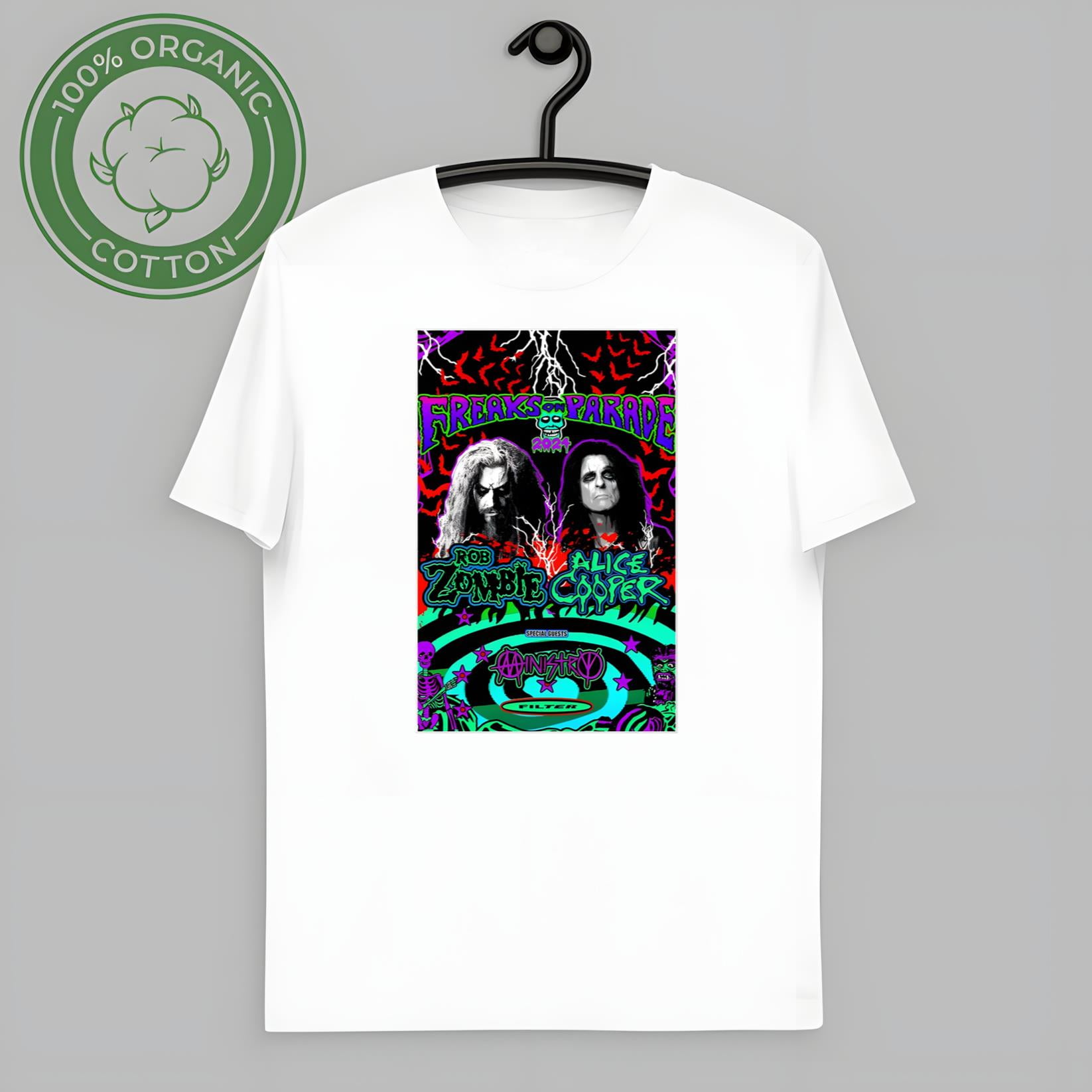 Rob Zombie and Alice Cooper’s Tour 2024 Concert T-Shirt-TH57858 ...