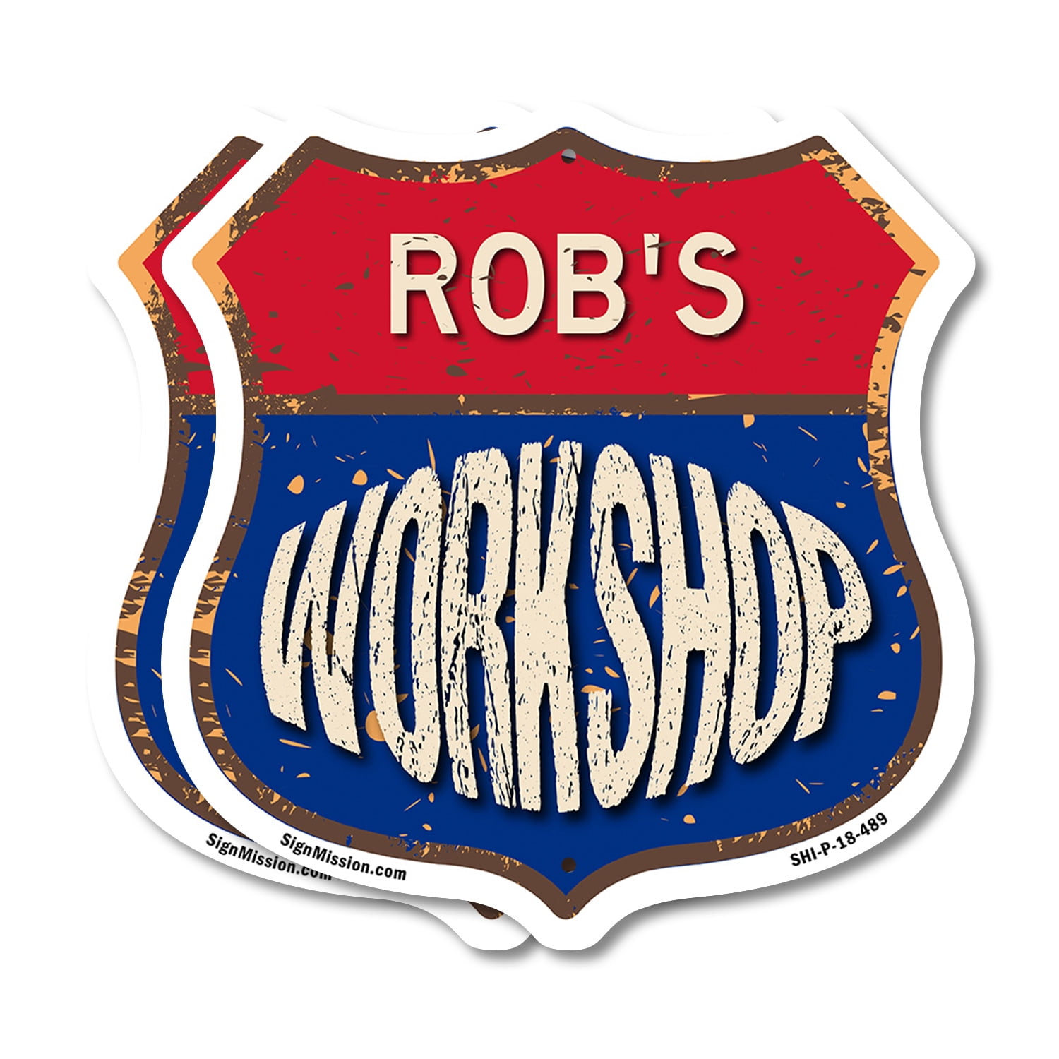 Rob's Workshop (2 Pack) 18 inch X 18 inch Shield Shaped Commercial ...