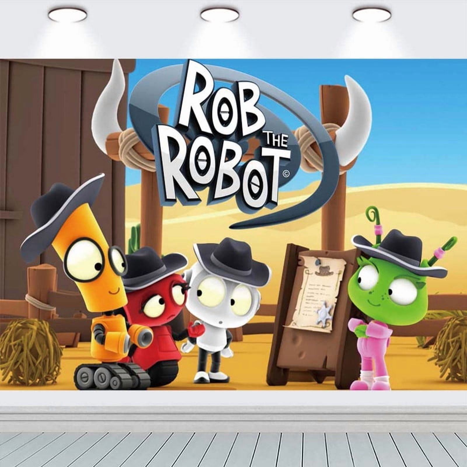 Rob the Robot Party Supplies Backdrop Banner Poster Birthday ...