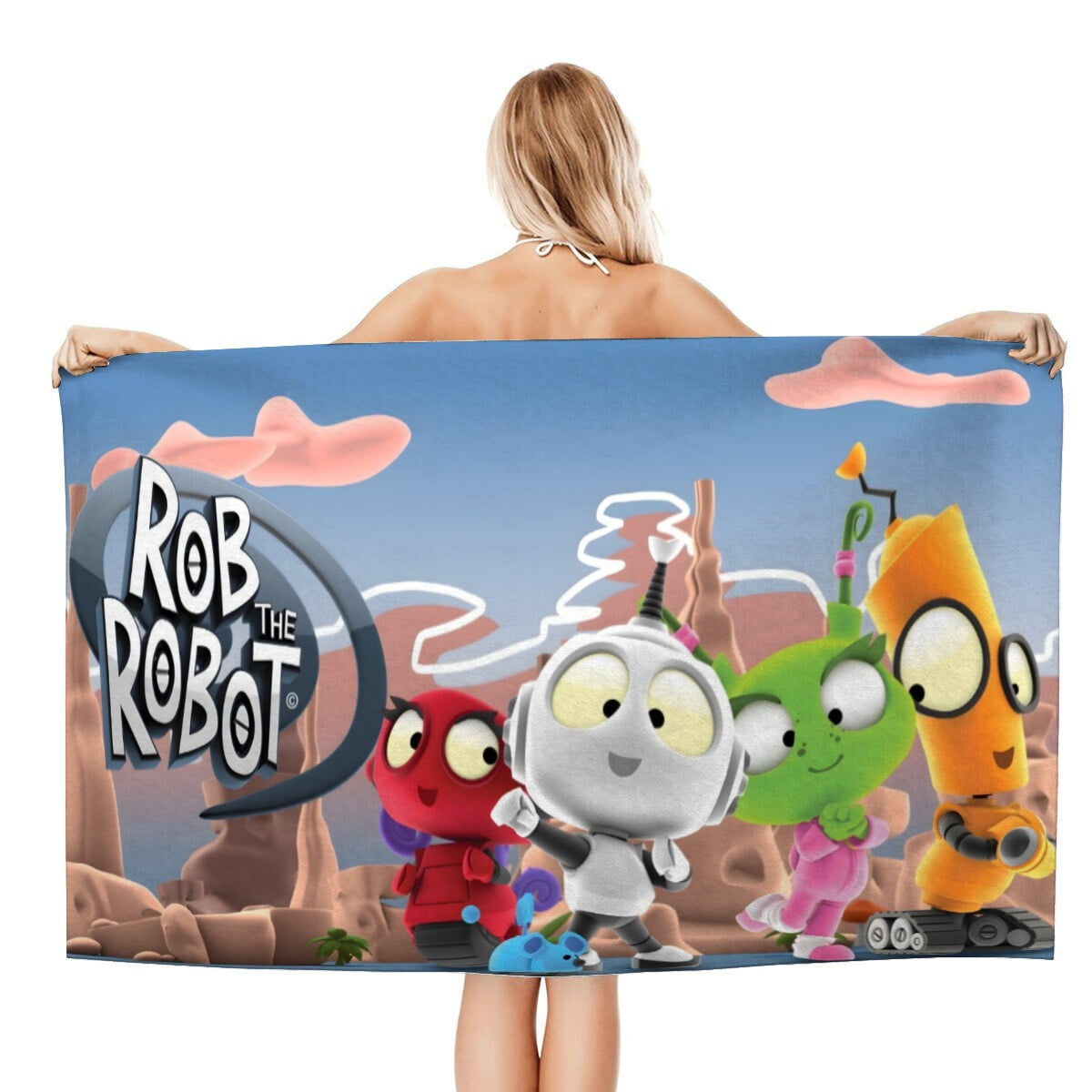 Rob the Robot-theme Gifts Quick-dry Beach Towel for Women Girl Birthday ...