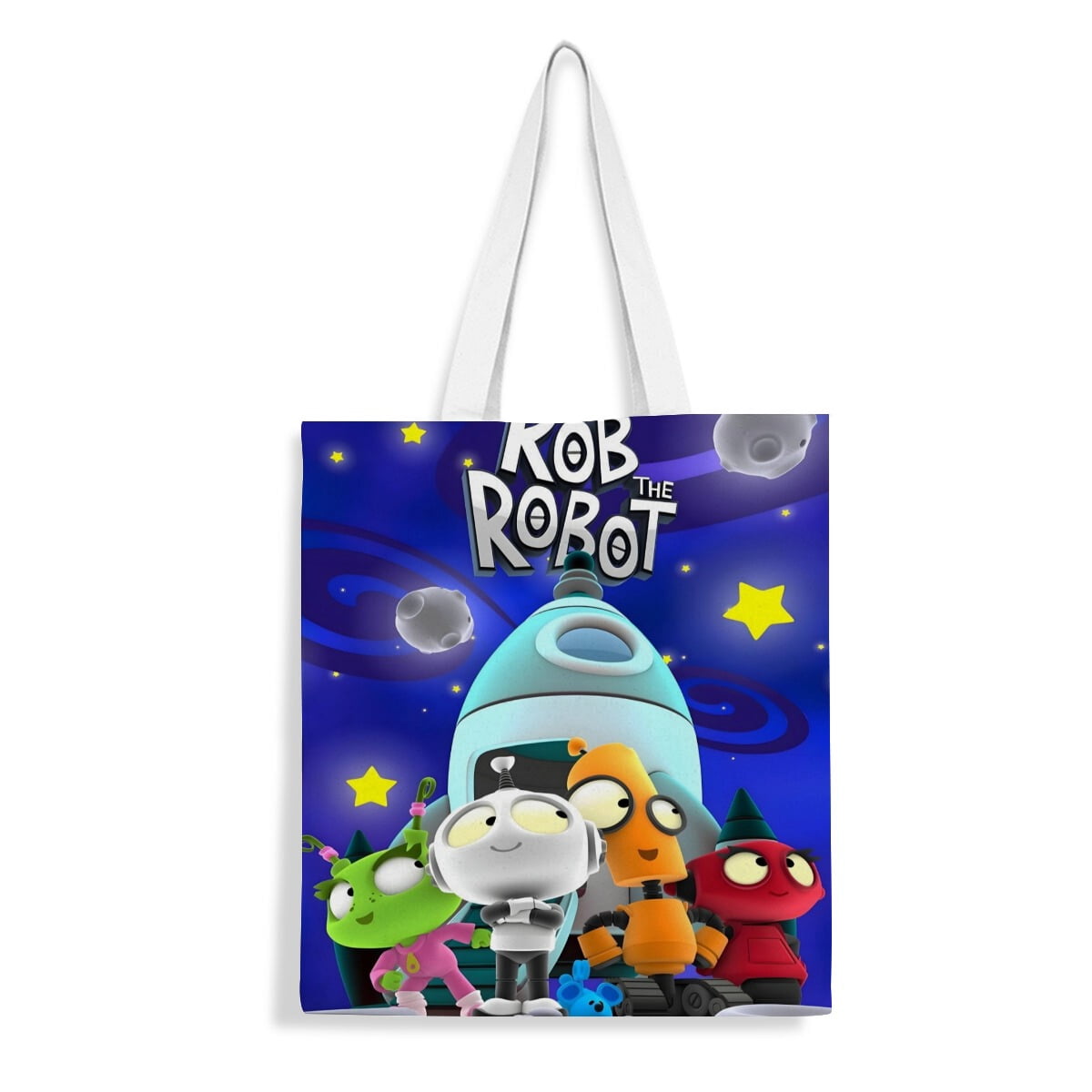 Rob the Robot-theme canvas Tote Bag for Women Aesthetic Shopping ...