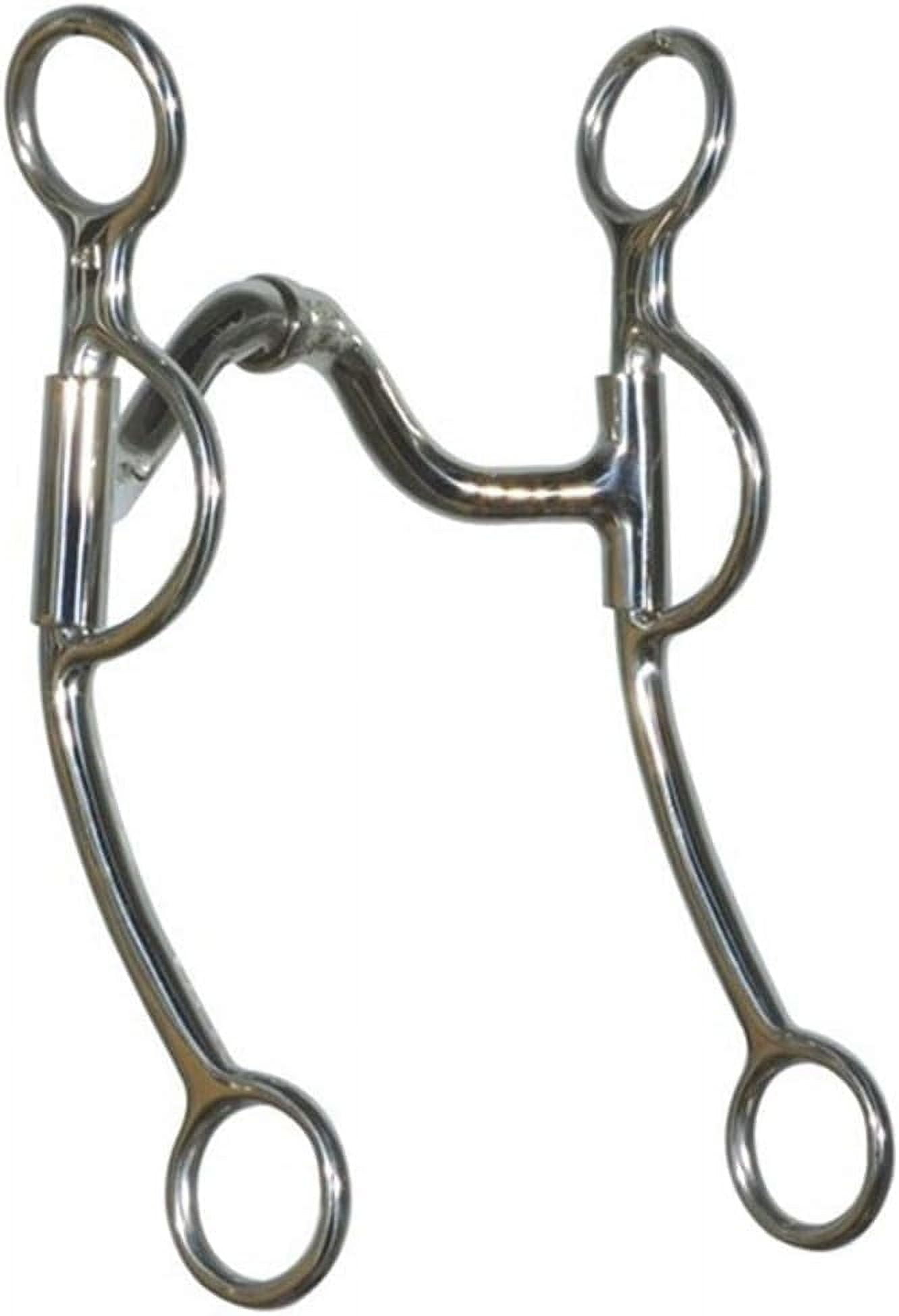 Robart Pinchless Jointed Horse Bit Long Shank Medium Port ...