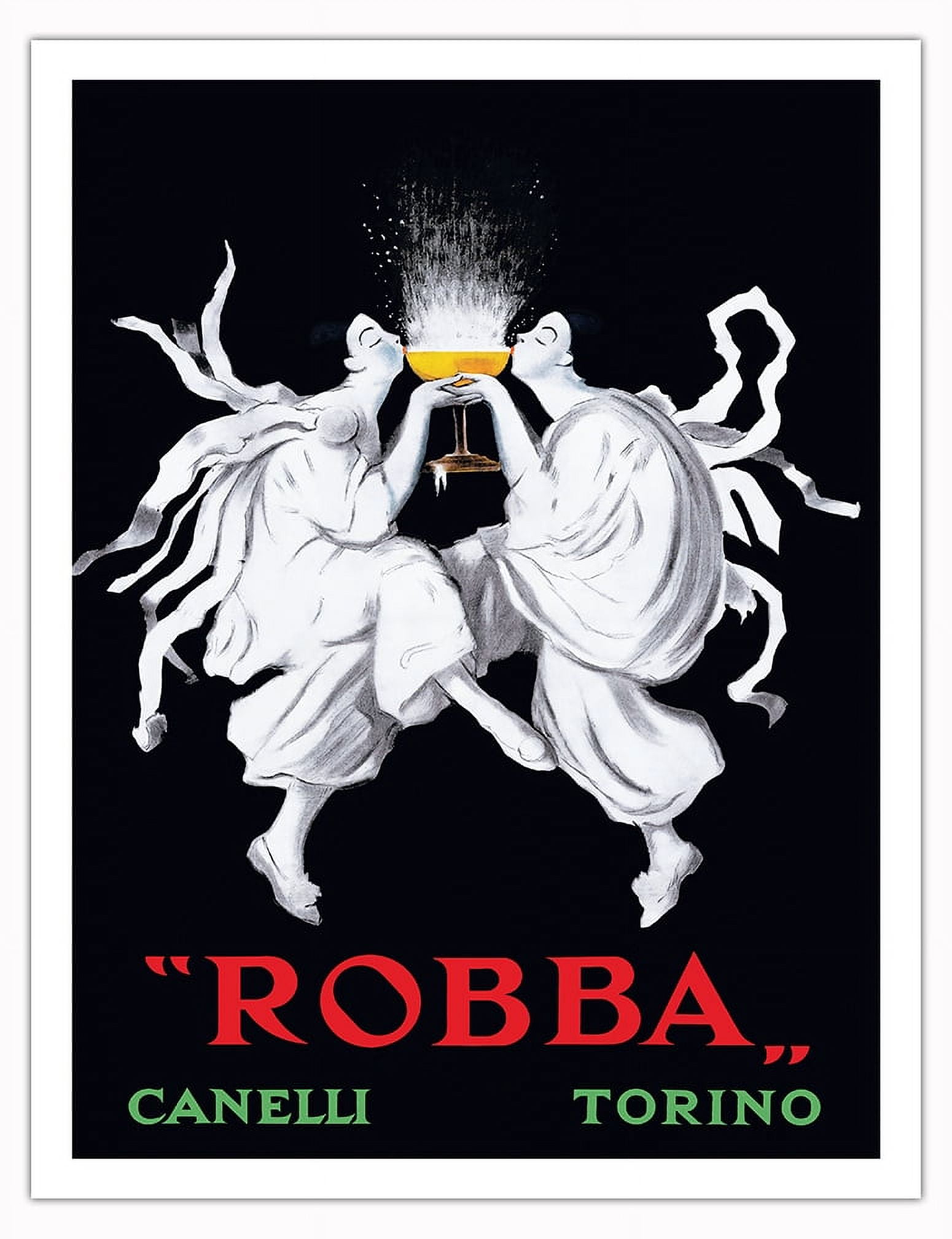 Robba Italian Sparkling White Wine - Vintage Italian Advertising Poster ...