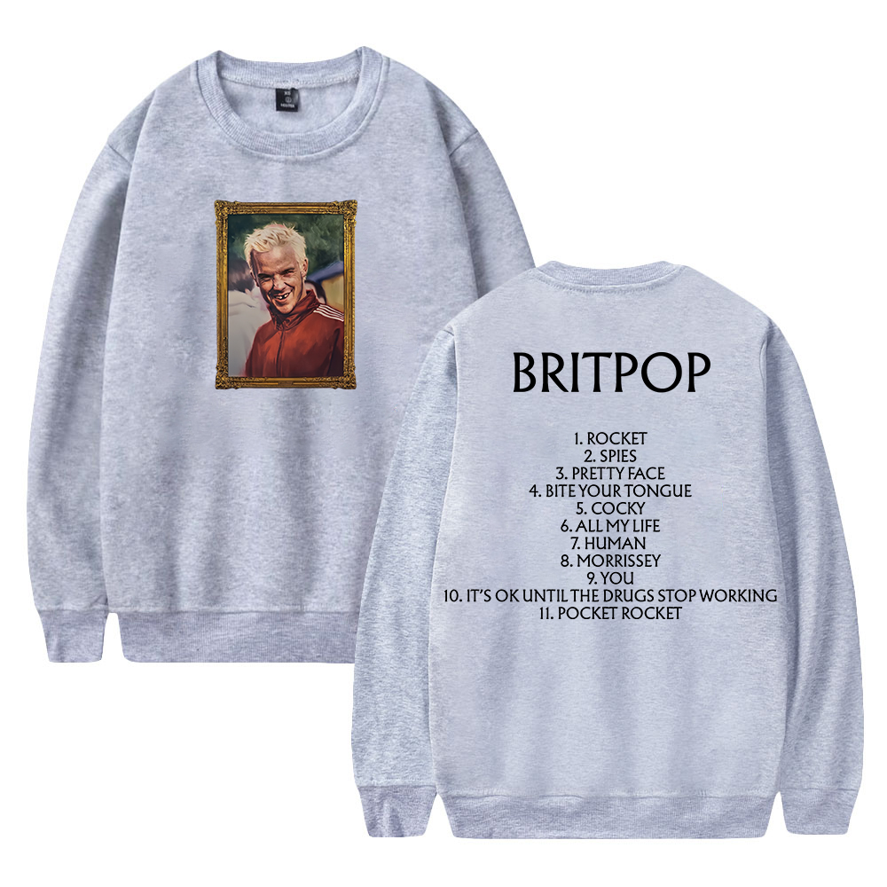 Robbie Williams Britpop Album Tracklist Crewneck Long Sleeve Streetwear ...
